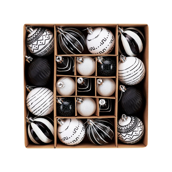 The Holiday Aisle® Kaimani 21ct Assorted Shatterproof Christmas Tree ...