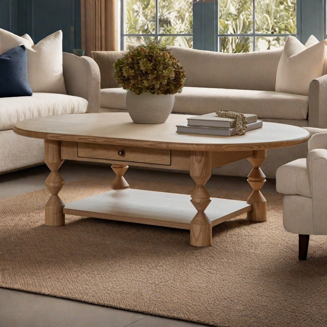 LIZIYE Medieval oval coffee table - Wayfair Canada