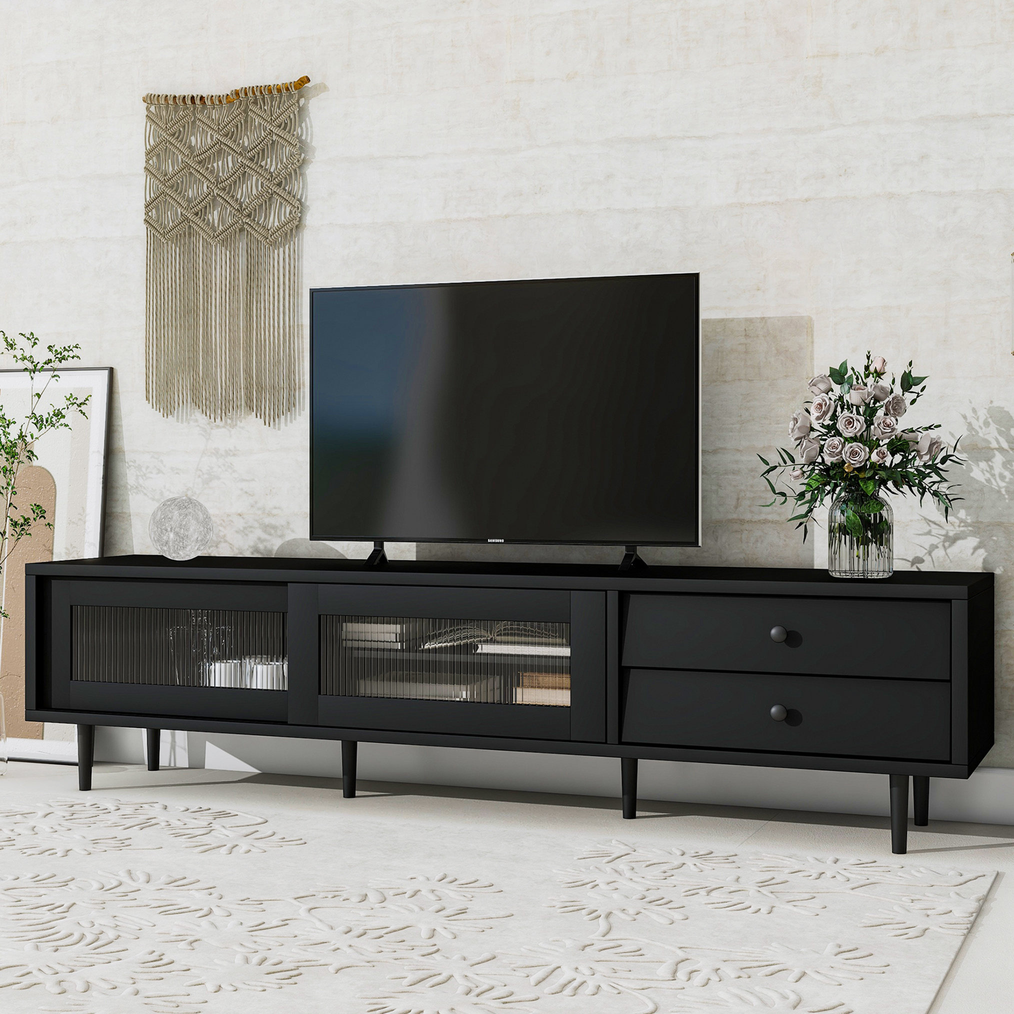 Latitude Run® Potitsa Modern Tv Stand Entertainment Center Media ...