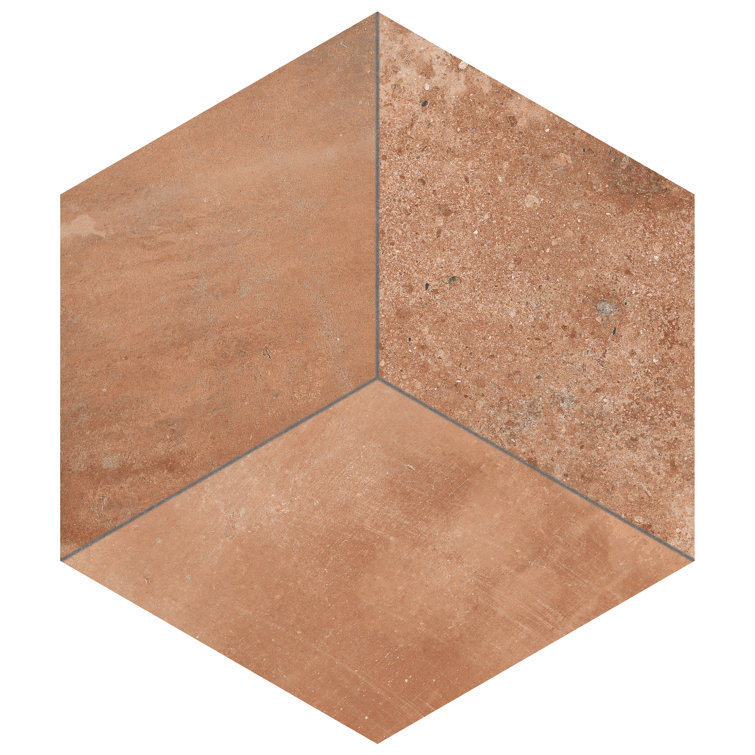 Merola Tile Argillos Hex Rhomboid 20-1/2 In. X 23-5/8 In. Porcelain ...