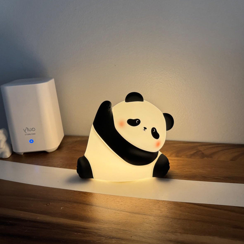 Kiflic Panda Night Light, Rechargeable 3 Level Dimmable LED Squishy ...