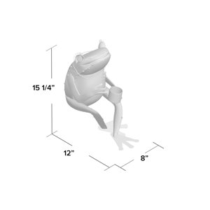 Plow & Hearth Tea Sipping Frog Garden Art & Reviews | Wayfair