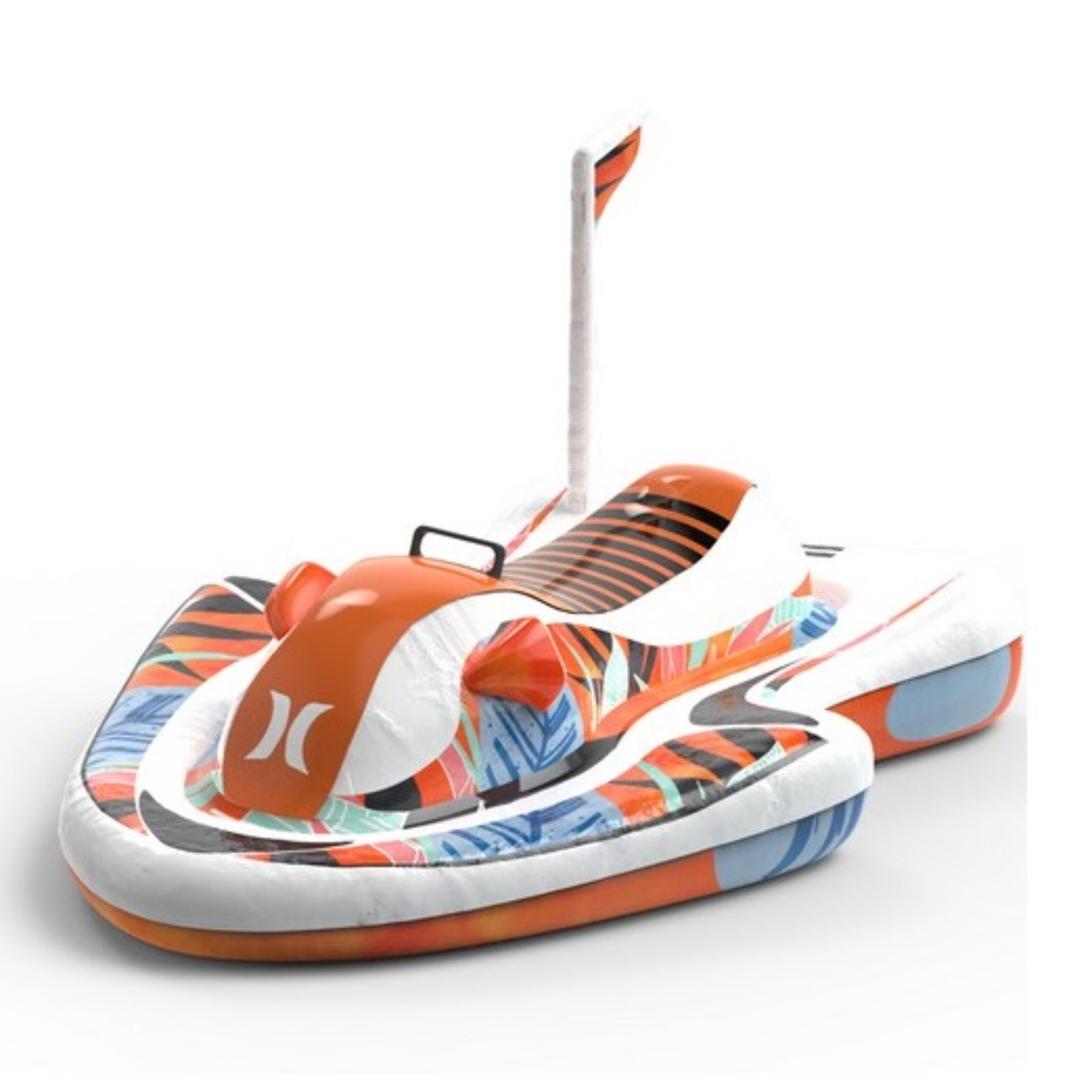 Hurley Wave Runner Water Inflatable Pool Float, Orange | Wayfair