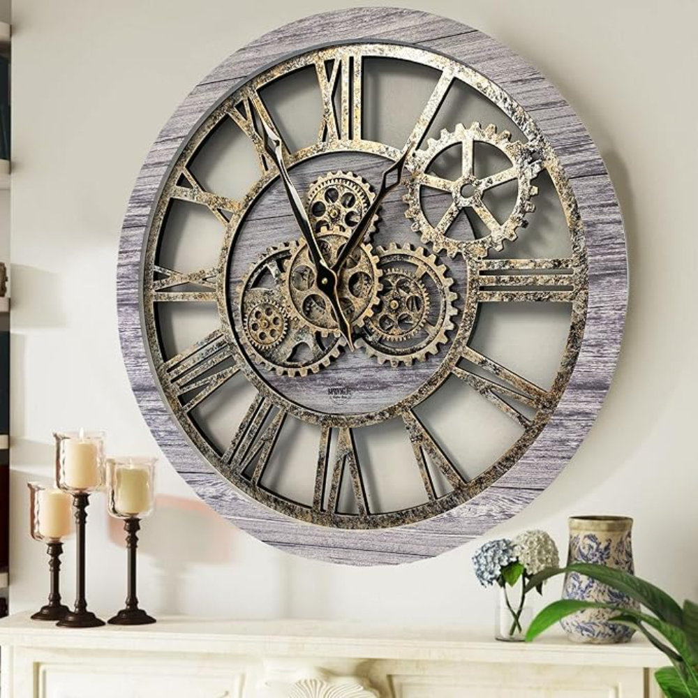 17 Stories The Gears Clock The Original Real Moving Gear Wall Clock ...