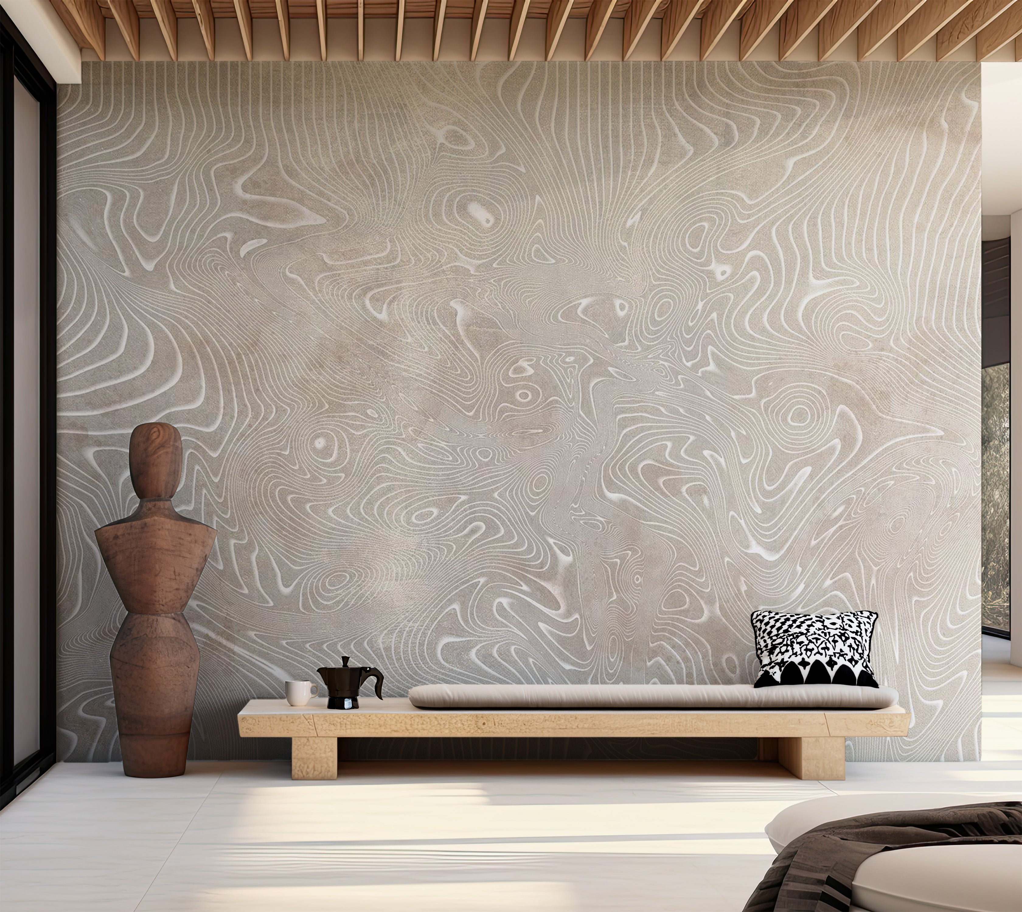 Ivy Bronx Meraya Peel & Stick Abstract Roll | Wayfair