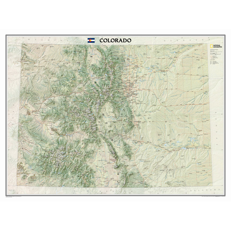 National Geographic Maps Colorado State Wall Map & Reviews | Wayfair