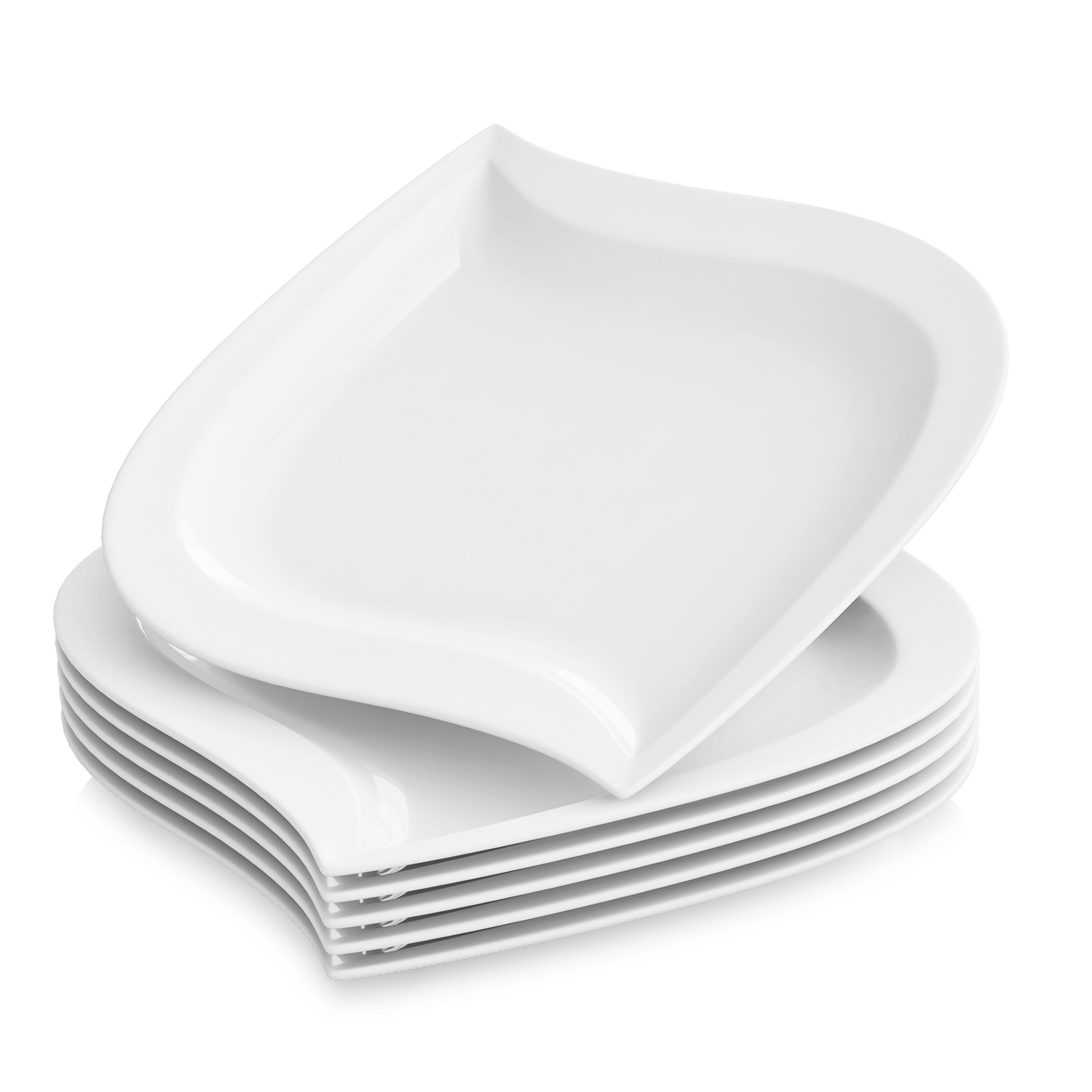 Latitude Run® Elvira Porcelain Dessert Serving Plate Set, 6 Piece ...