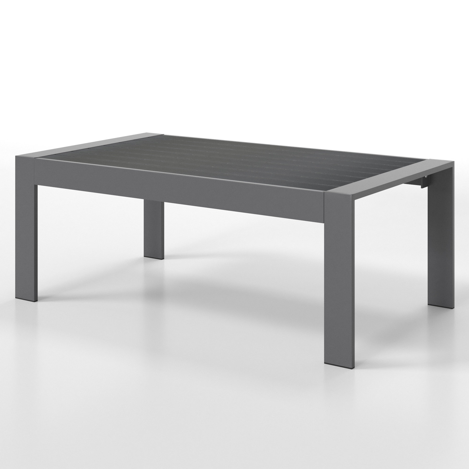 Ebern Designs All-Weather Aluminum Outdoor Coffee Table, Modern Coffee ...