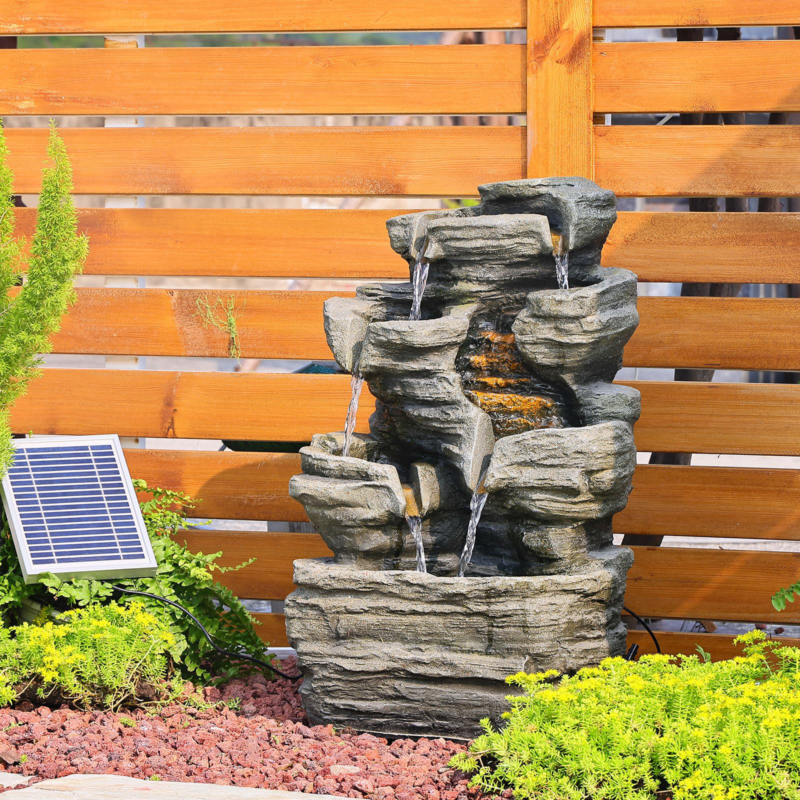 Millwood Pines Chelonda Hand Crafted Weather Resistant Floor Fountain ...