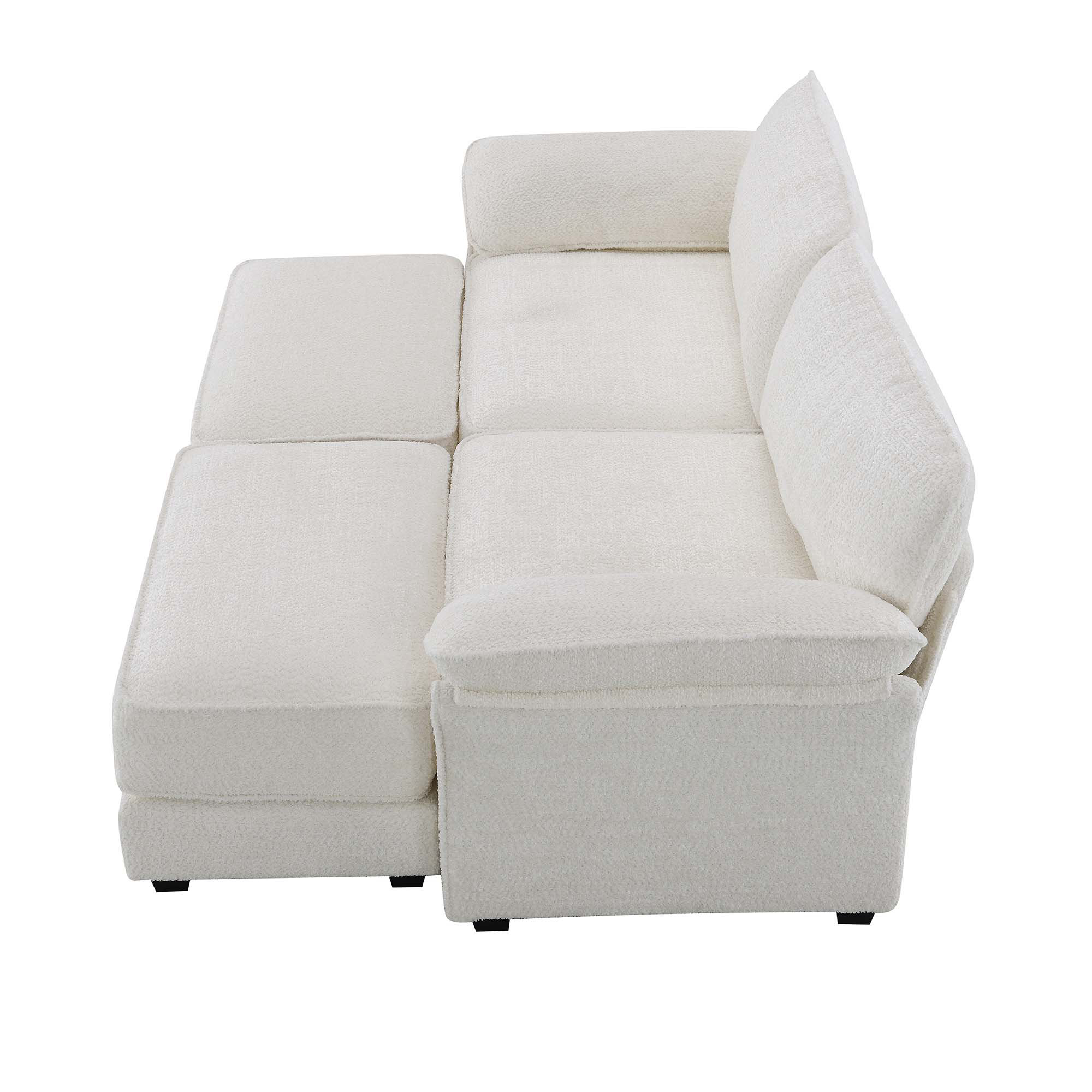 Latitude Run® 4-Seat Free Combination Modular Convertible Sectional ...