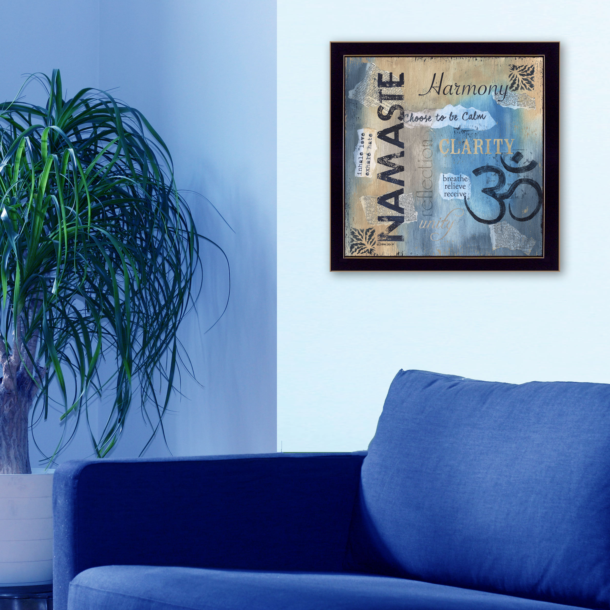 World Menagerie Yoga Series - Namaste Framed Wall Art for Living Room ...