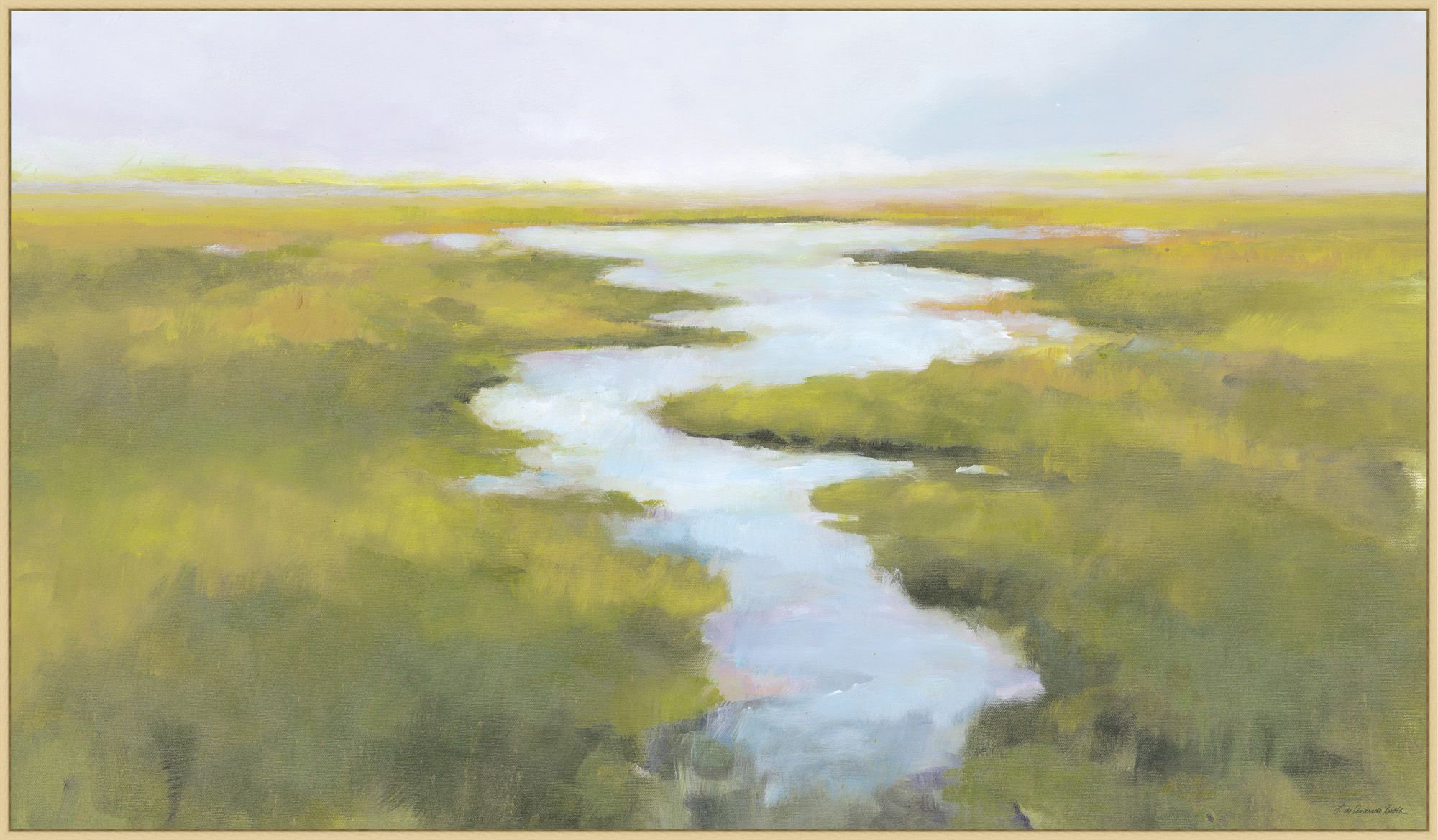 Wendover Art Group Wandering Marsh - Floater Frame Print on Canvas ...