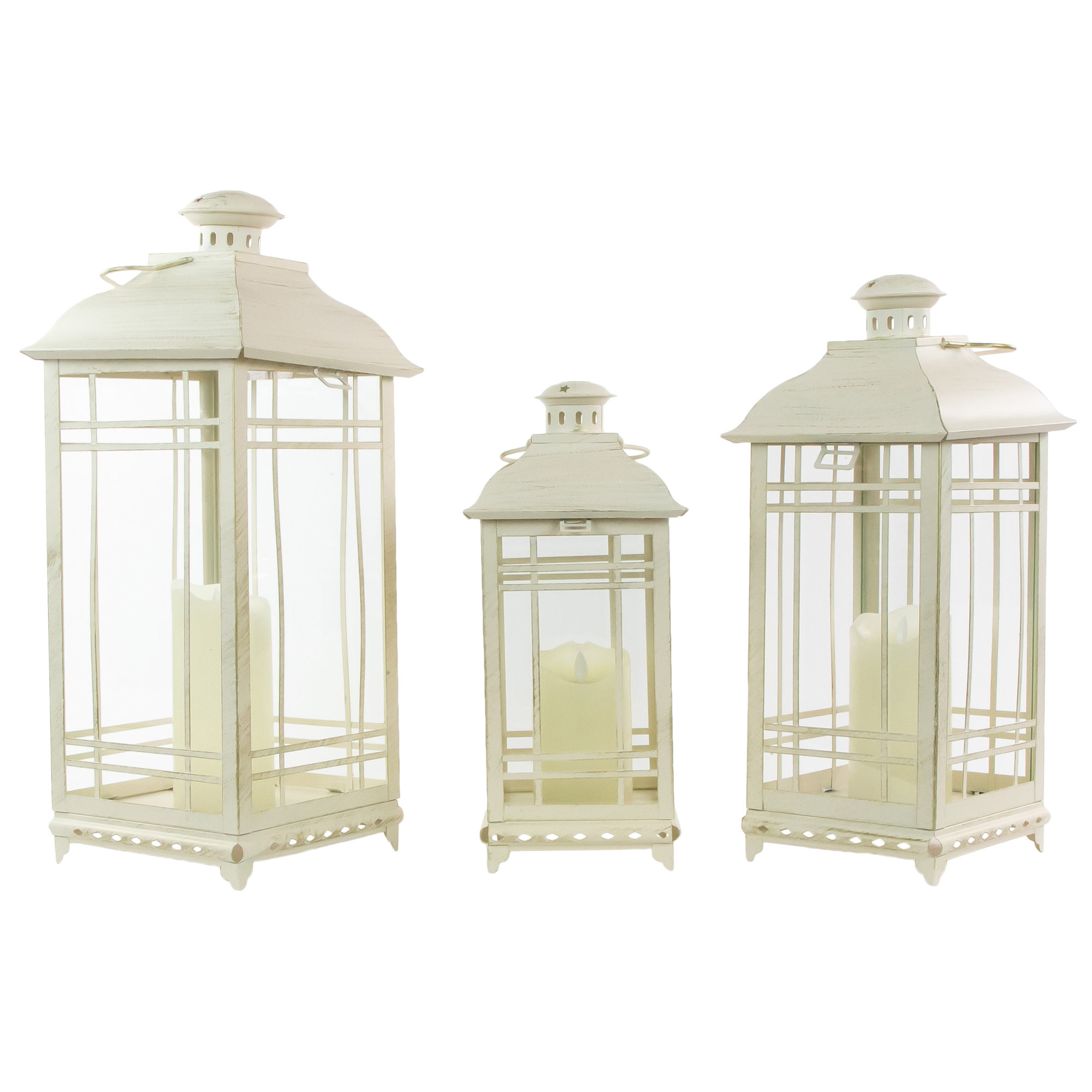 Northlight Seasonal Distressed Mission Style Candle Lanterns | Wayfair
