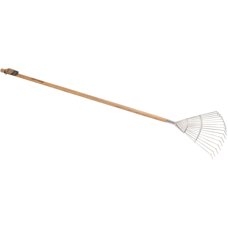 Draper Heritage Stainless Steel Lawn Rake With Ash Handle | Wayfair.co.uk
