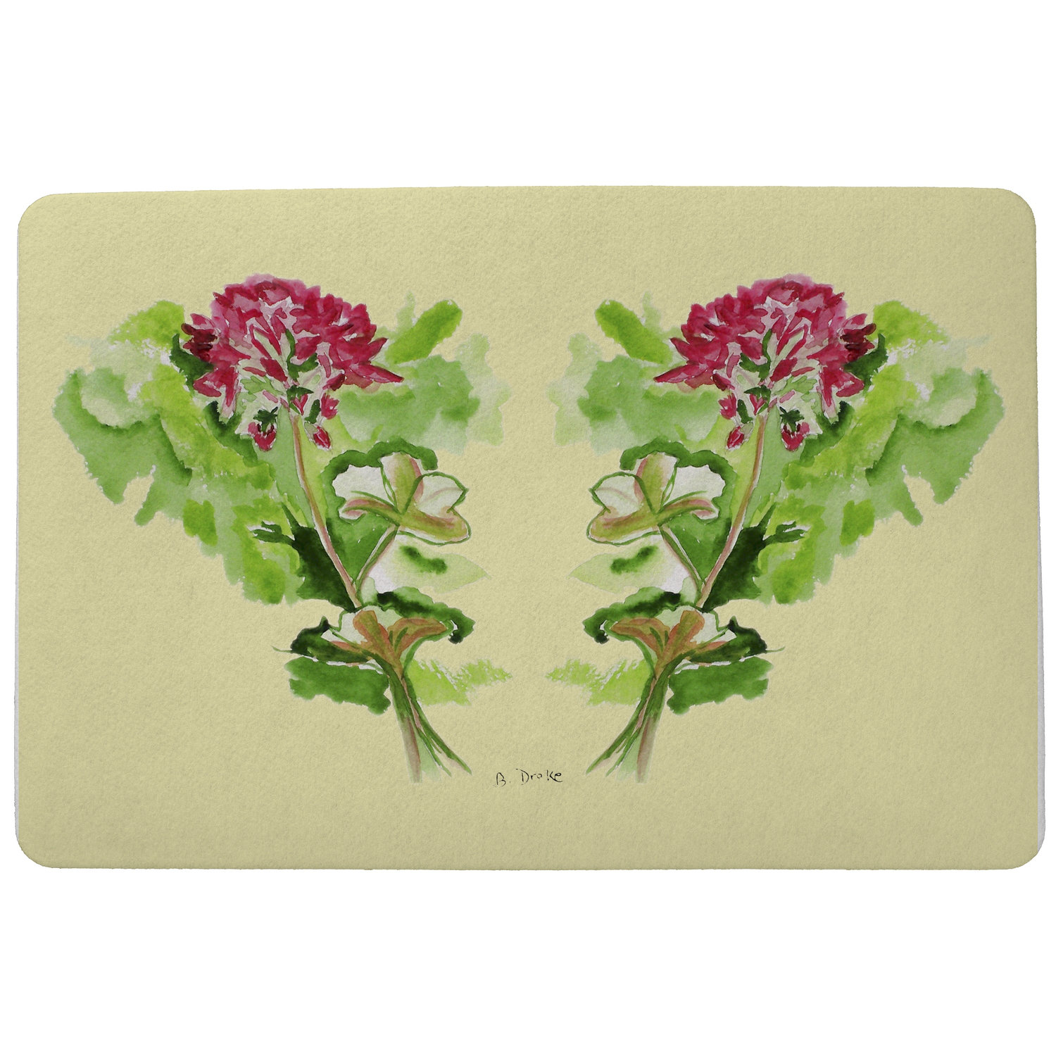 Red Barrel Studio® Bernadeu Geraniums Non-Slip Indoor/Outdoor Door Mat ...