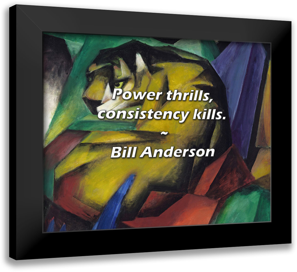 George Oliver Bill Anderson Quote: Power thrills, consistency kills ...