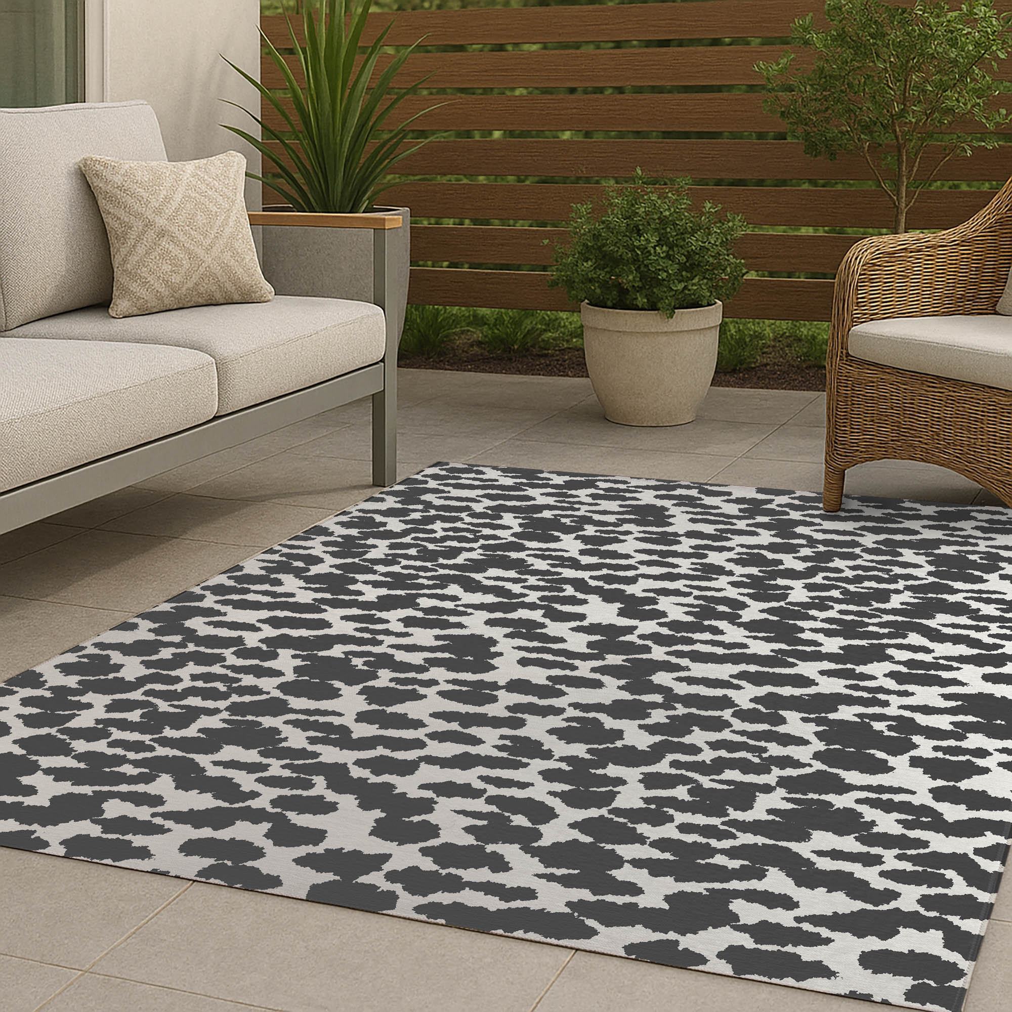 Dakota Fields Animal Splat Non-Slip Outdoor Rug | Wayfair