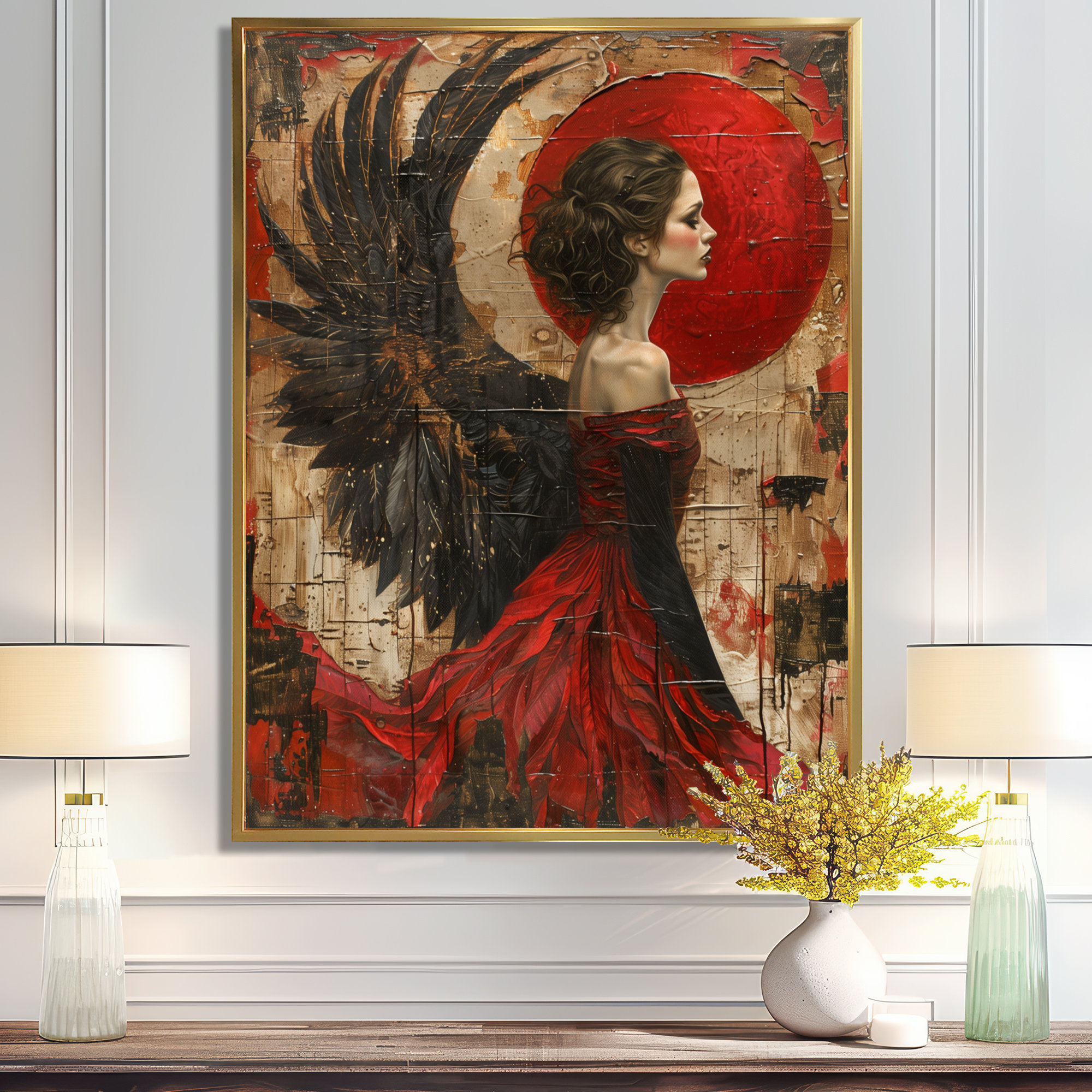 Ivy Bronx Red Gold Astrology Virgos Vigilance - Astronomy Virgo Wall ...