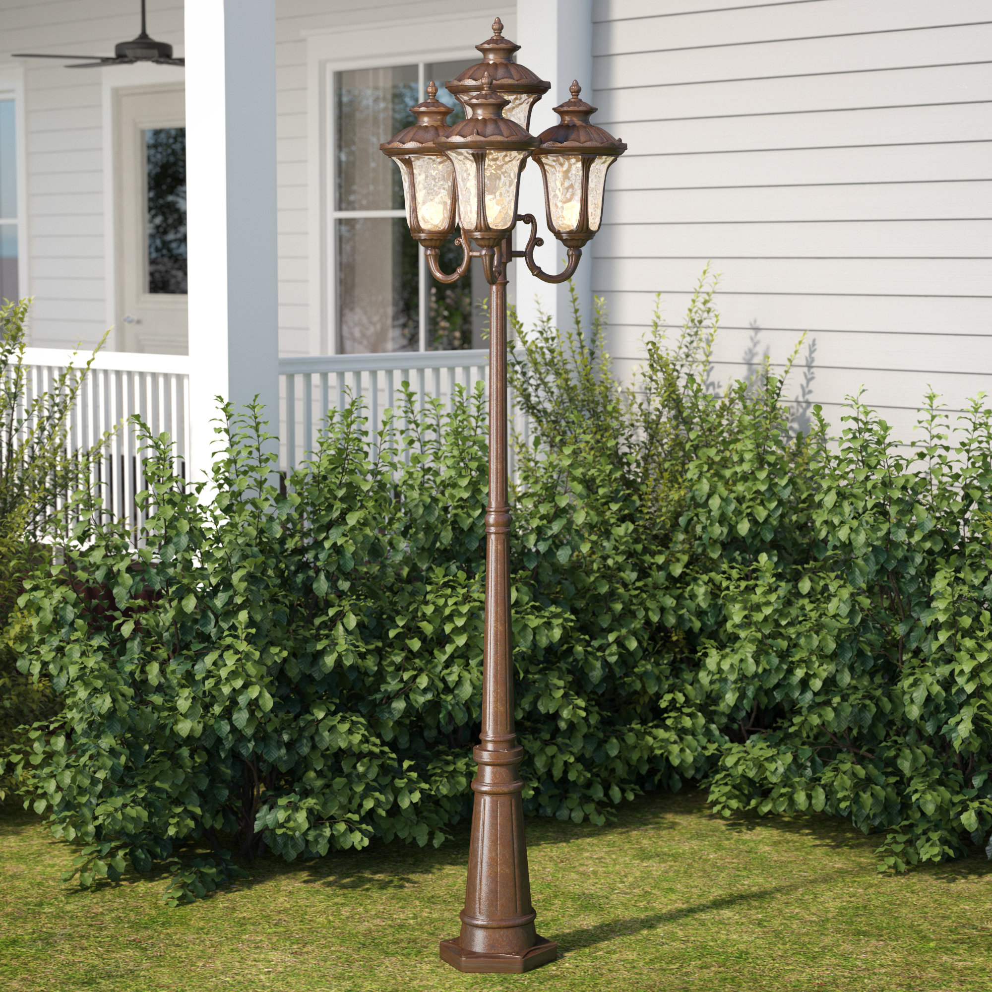 Lark Manor™ Arelene Outdoor 4-Light 93" Metal Post Light | Wayfair