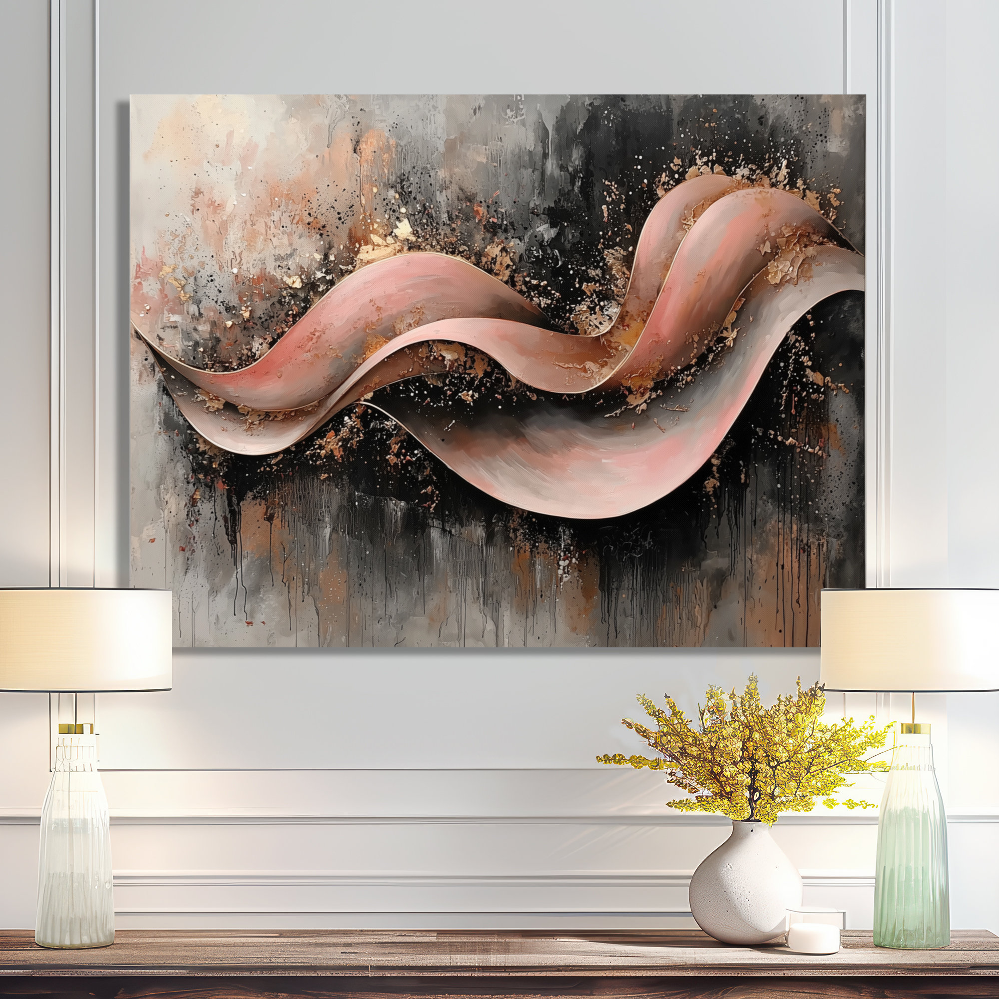 Ivy Bronx Kinetic Energy Of Optical Waves IV - Op Art Metal Wall Art For Living Room | Wayfair