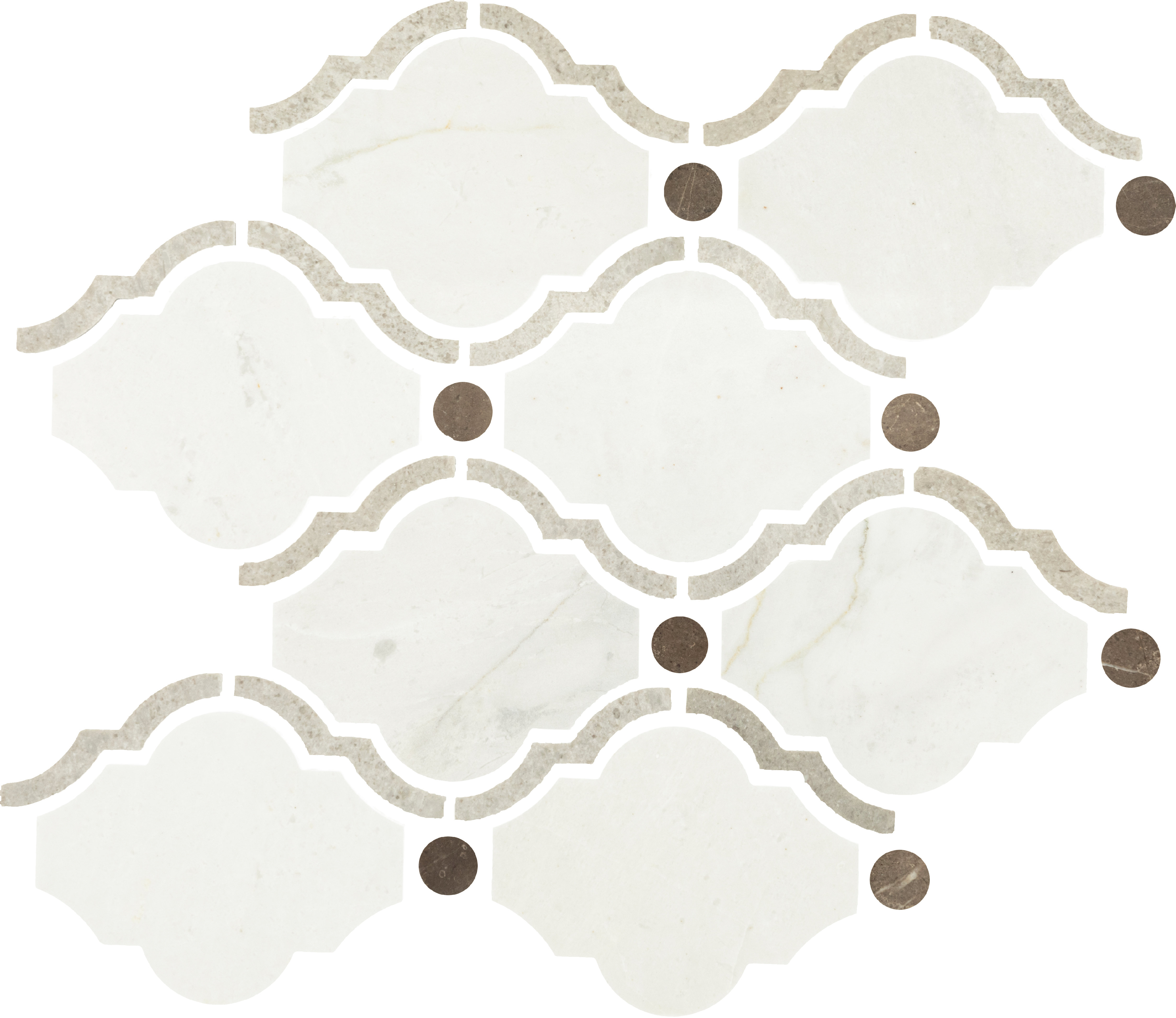 Daltile 14" x 12" Natural Stone Arabesque Mosaic Wall Tile | Wayfair