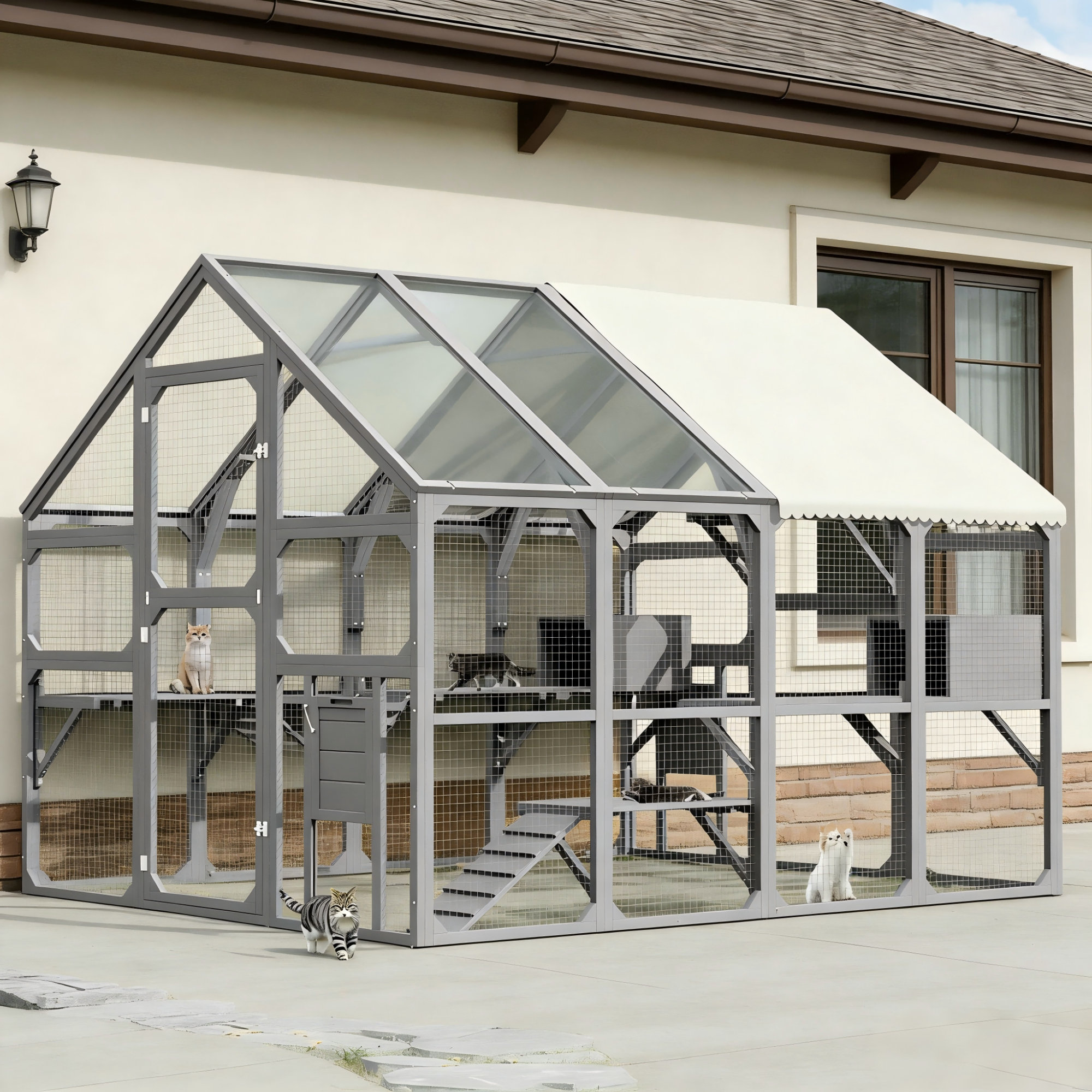 Tucker Murphy Pet™ The Sanctuary Multi-Cat Outdoor Enclosure | Wayfair