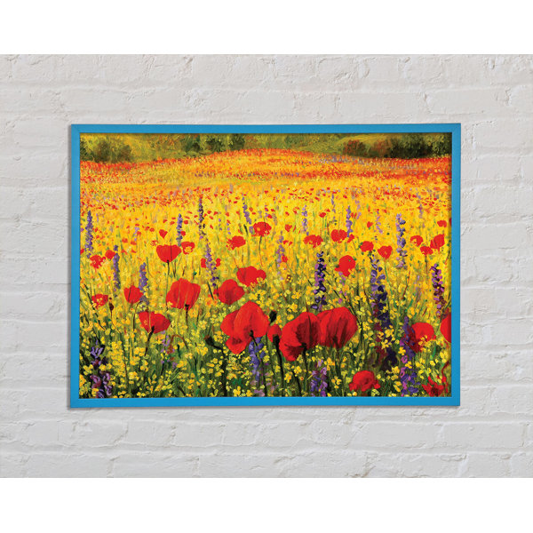 Rosalind Wheeler Poppy And Larkspur Magic - Single Picture Frame Print ...