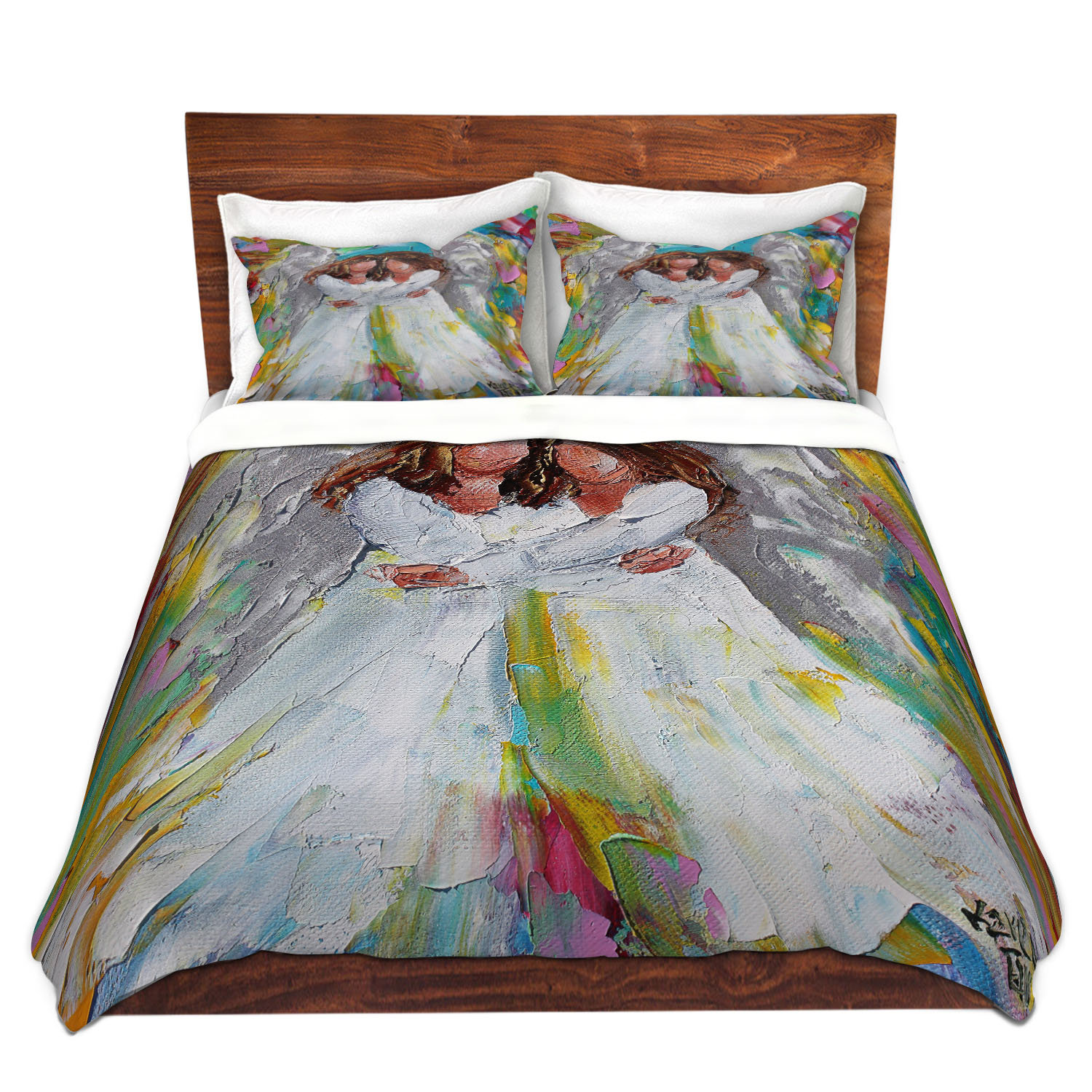 DiaNoche Designs Angel Hugs Duvet Cover Set | Wayfair