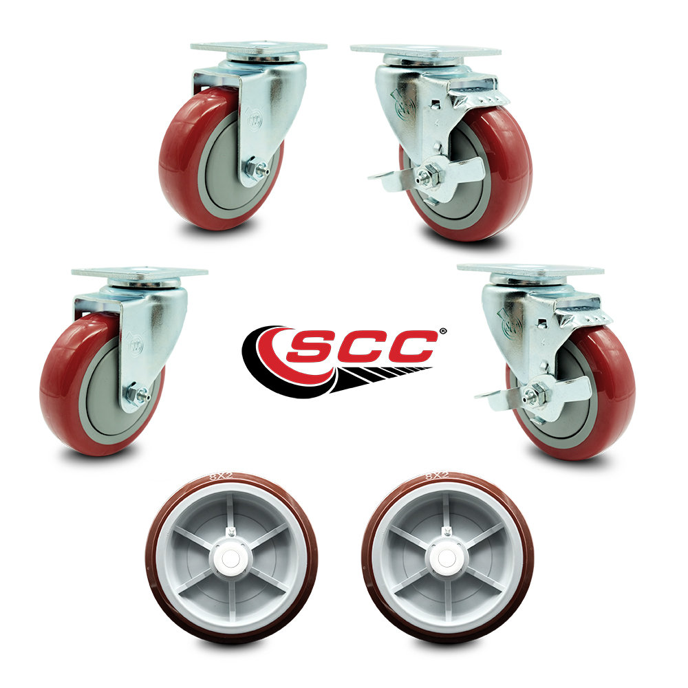 Service Caster Regency 600UBCKIT6 U-Boat Cart Caster and Wheel ...