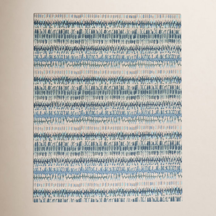 Dash and Albert Rugs Paint Chip Blue Hand Micro Hooked Wool Rug ...