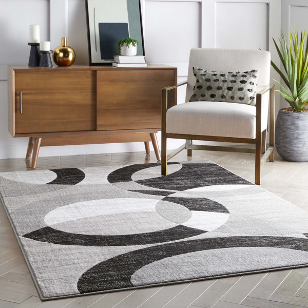 Ebern Designs Bingo Grey Modern Geometric Rug & Reviews - Wayfair Canada