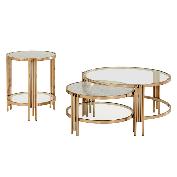 Mercer41 Twinar 3 Piece Coffee Table Set & Reviews | Wayfair