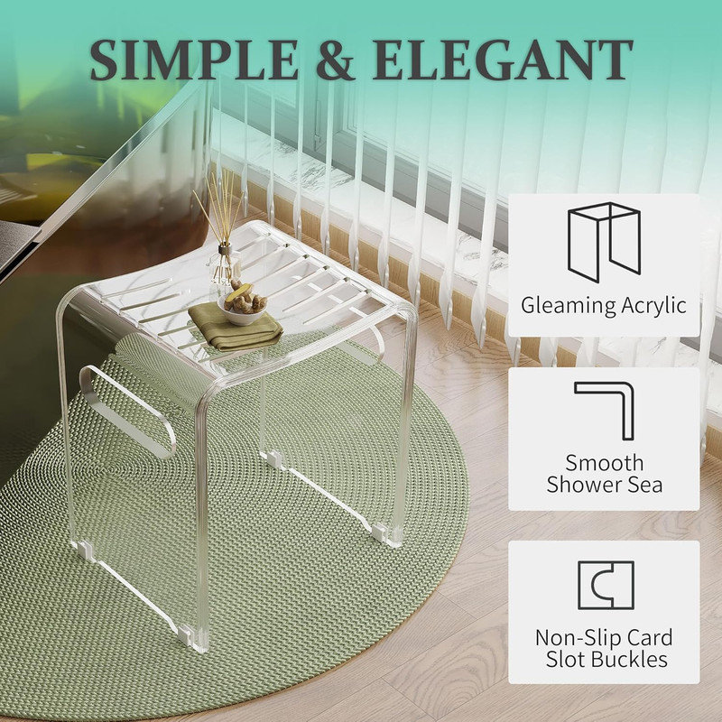 Rebrilliant Shower Stool for Inside Shower, Modern Shower Chair | Wayfair