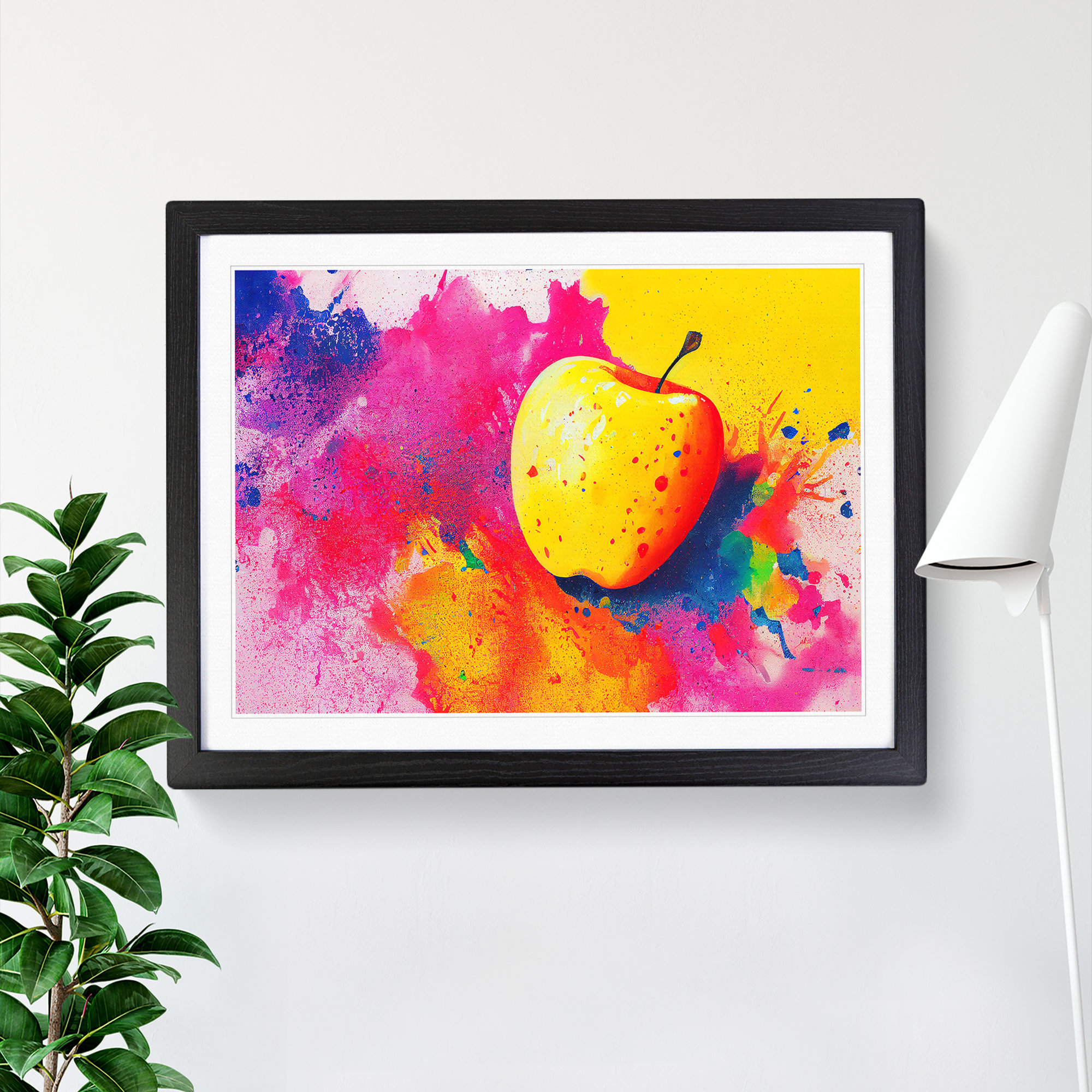 17 Stories Apple Fruit Paint Splatter Vol.2 Abstract - Picture Frame ...