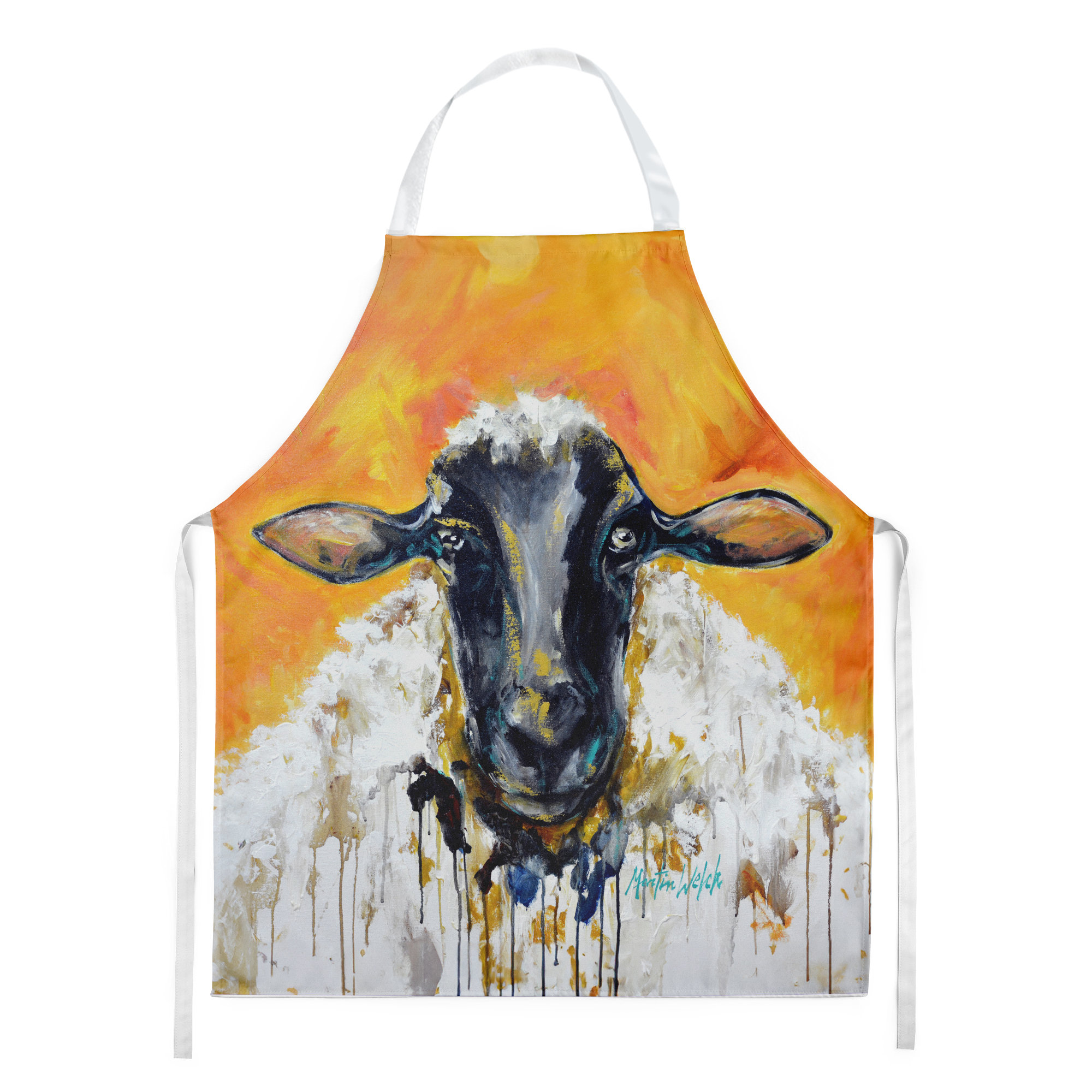 East Urban Home Peach Wool Sheep Apron | Wayfair