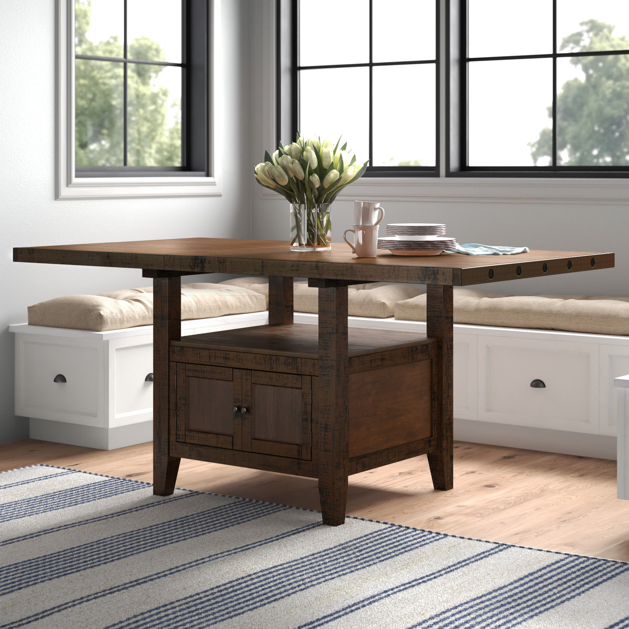 Laurel Foundry Modern Farmhouse® Melo Counter Height Extendable Dining ...