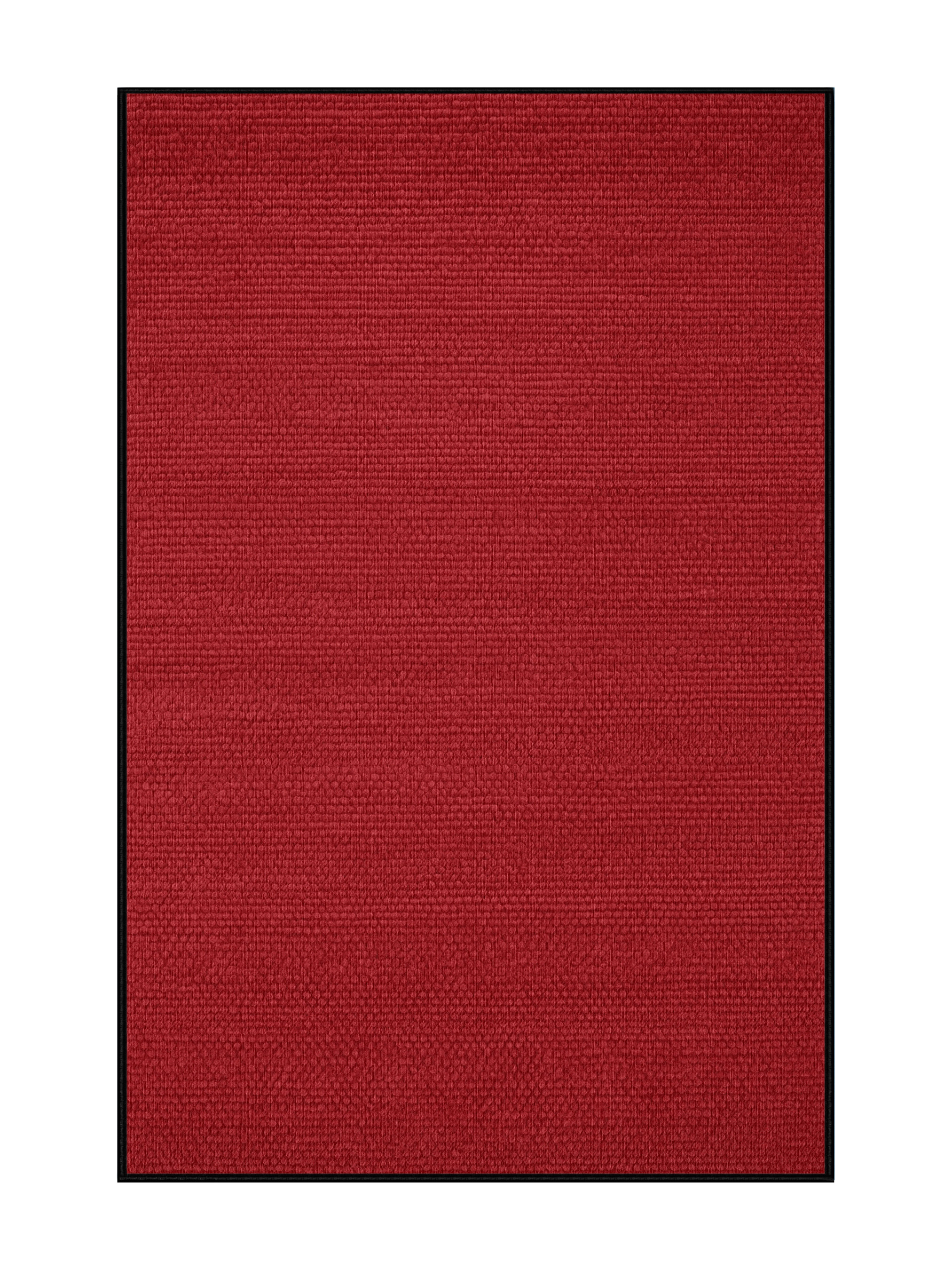 Hokku Designs Machine Washable Solid Red Area Rug | Wayfair