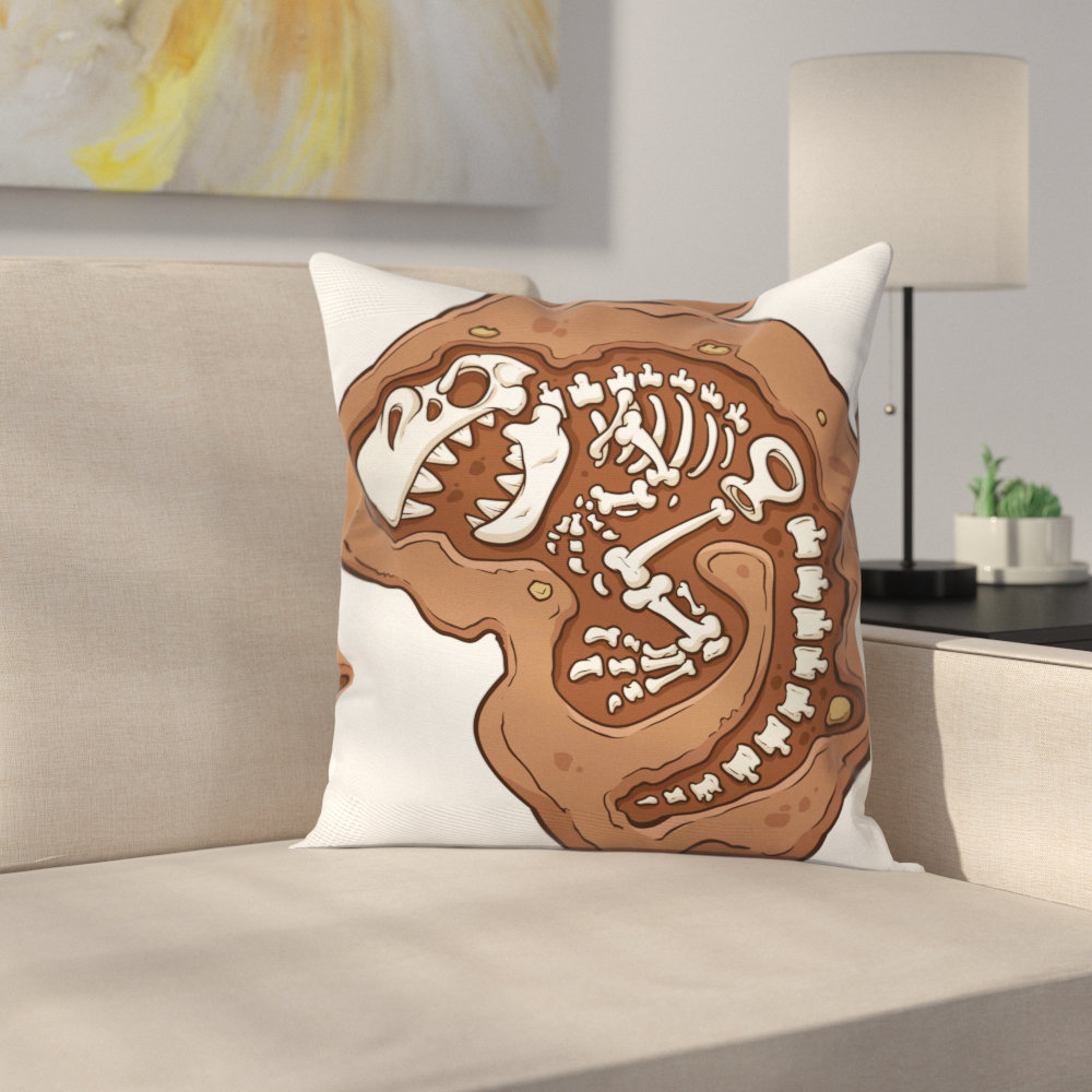 Ambesonne Dinosaur T-Rex Fossil Pillow Cover | Wayfair