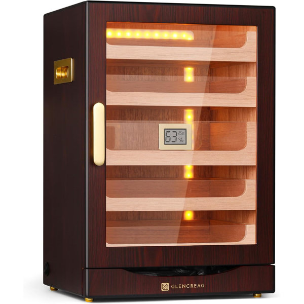 Glencreag Cigar Humidor Cabinet With Automatic Led Light, Extra Large ...