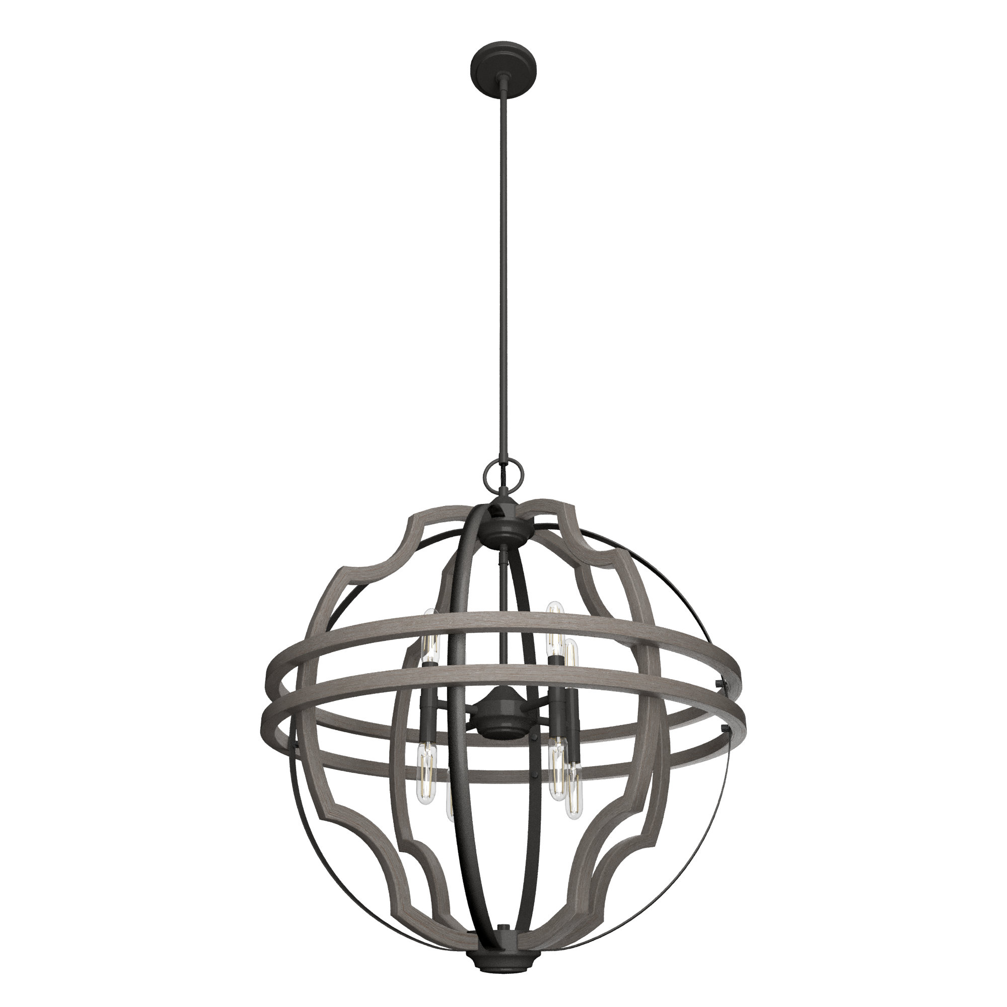Hunter Fan Stone Creek 8 - Light Unique / Statement Bulb Chandelier ...
