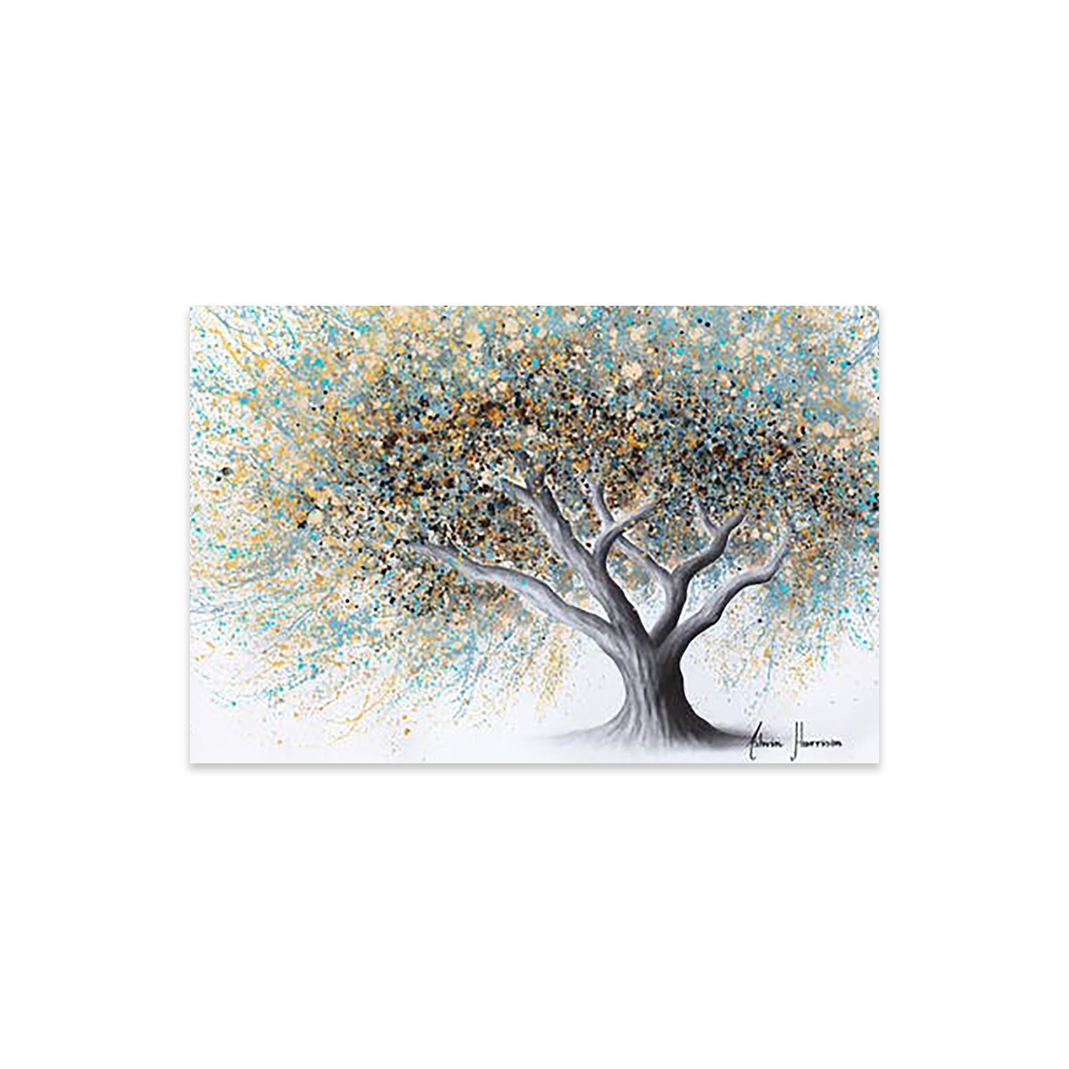 Red Barrel Studio® Spotted Teal Tree by Ashvin Harrison - Unframed ...