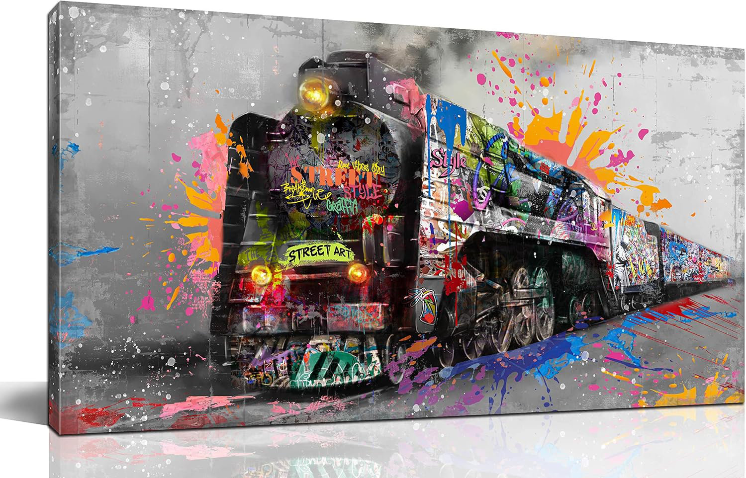Brayden Studio® Graffiti Train Wall-Art - Banksy Canvas Wall Art For ...