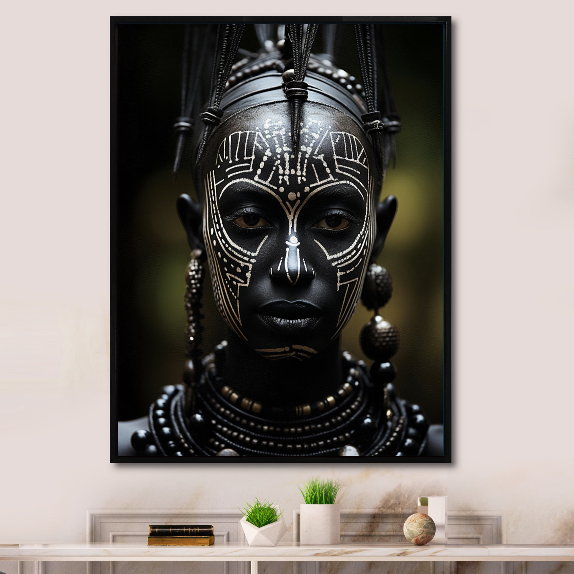 Dakota Fields Sebbie African Mask Tribu III Framed On Canvas Print ...