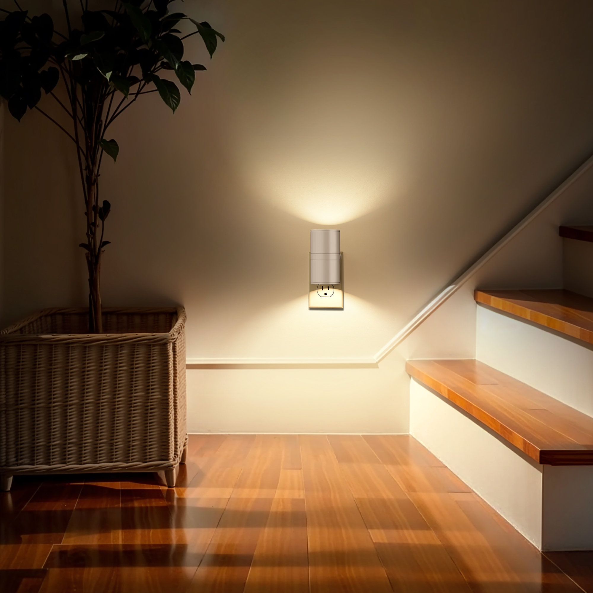 LOHASLED 3000K Night Light Plug In Style Wall Sconce Wall Mounted Night ...