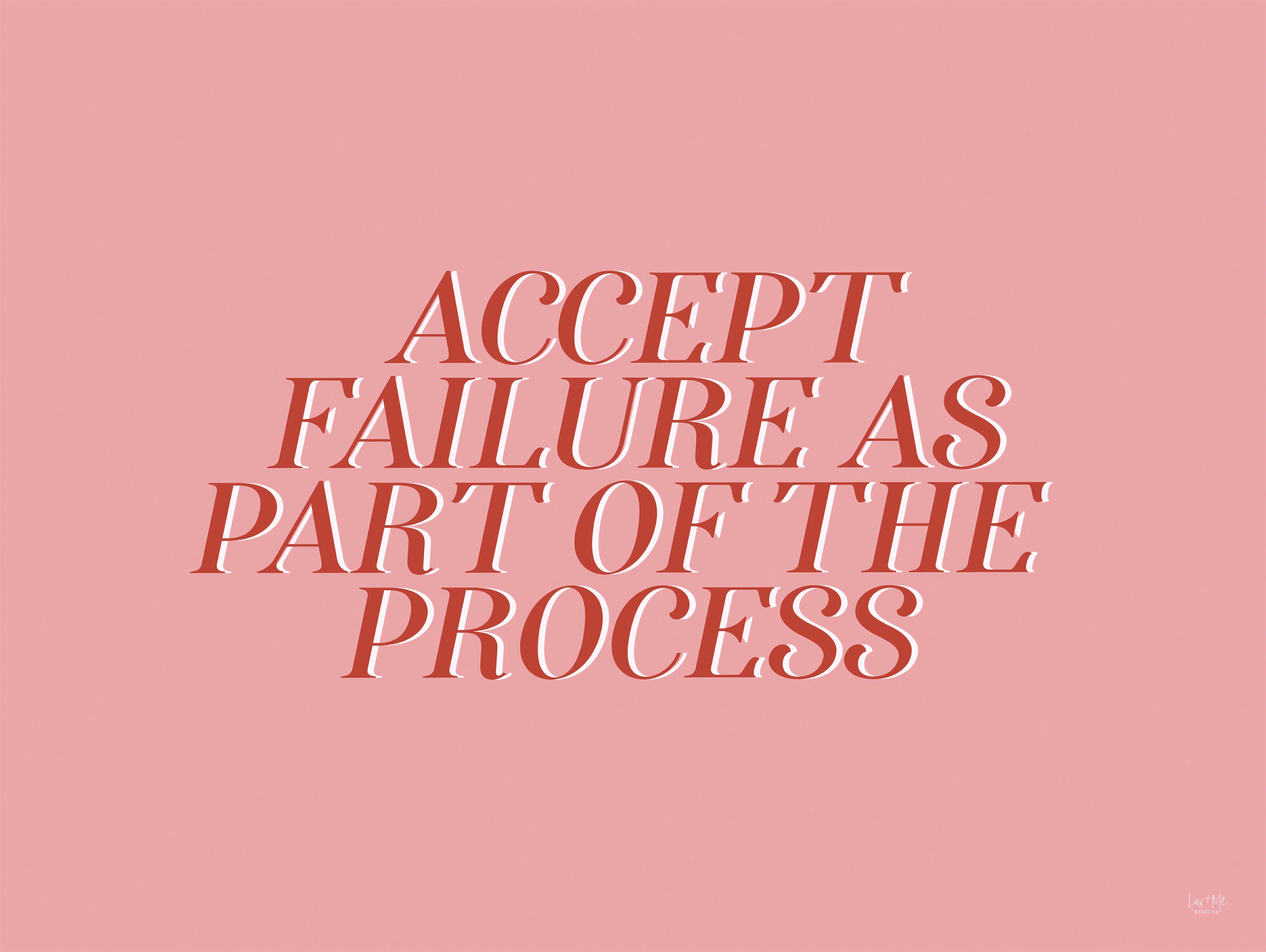 Trinx Accept Failure - Wrapped Canvas Textual Art | Wayfair
