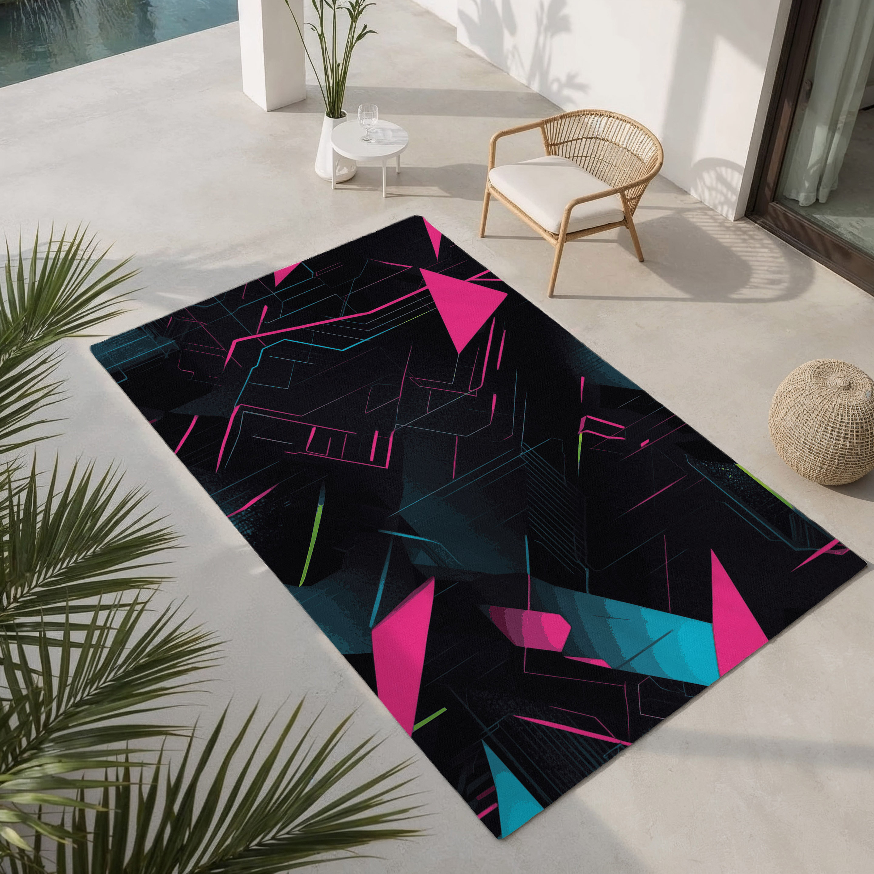 Wrought Studio™ Spectrum Trails Indoor And Outdoor Area Rug | Wayfair
