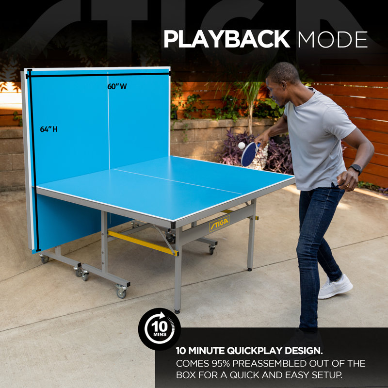 Stiga Vapor Foldable Indoor/Outdoor Table Tennis Table & Reviews | Wayfair