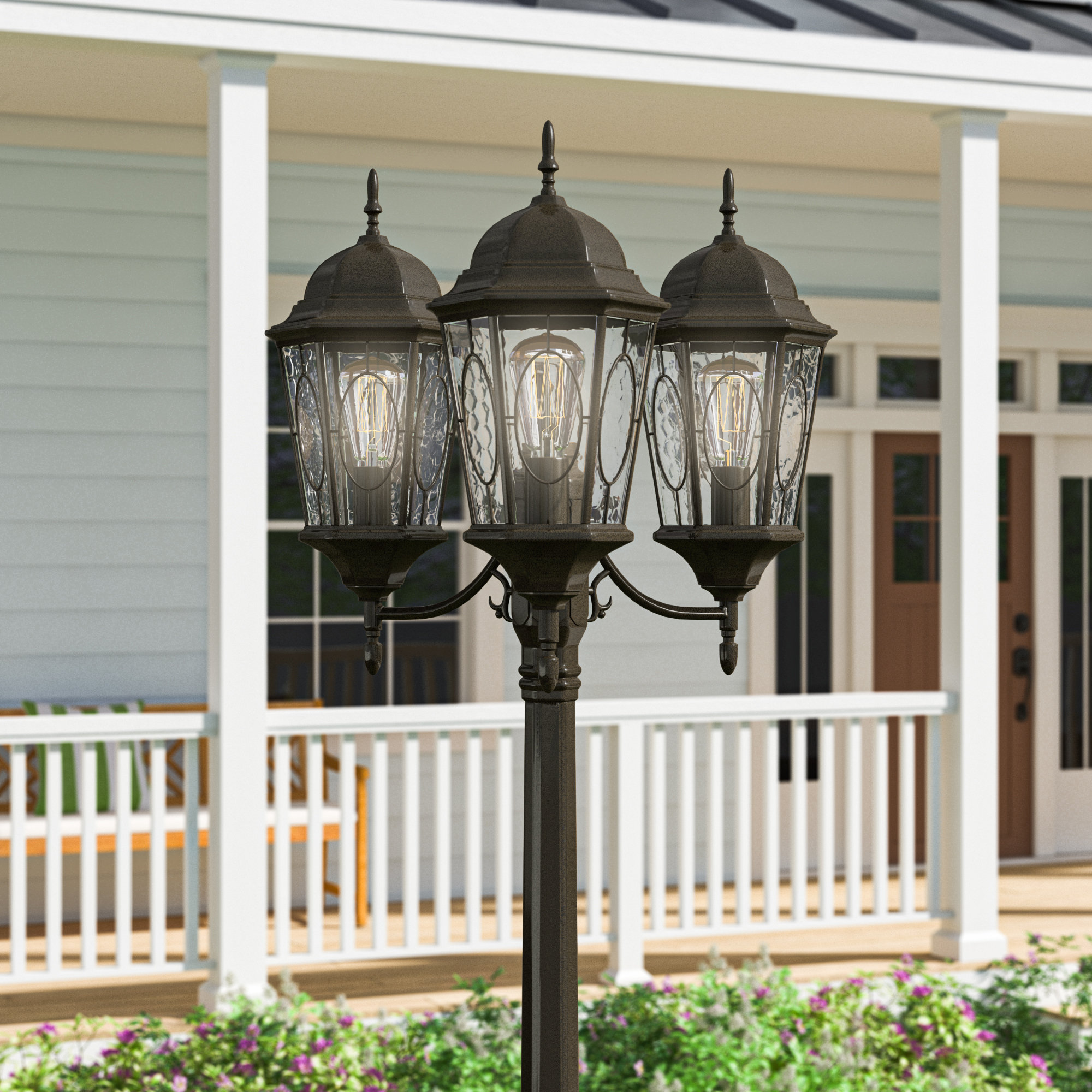 Lark Manor™ Annagret 3 -Light 96" H Hardwired Lamp Post (Full ...