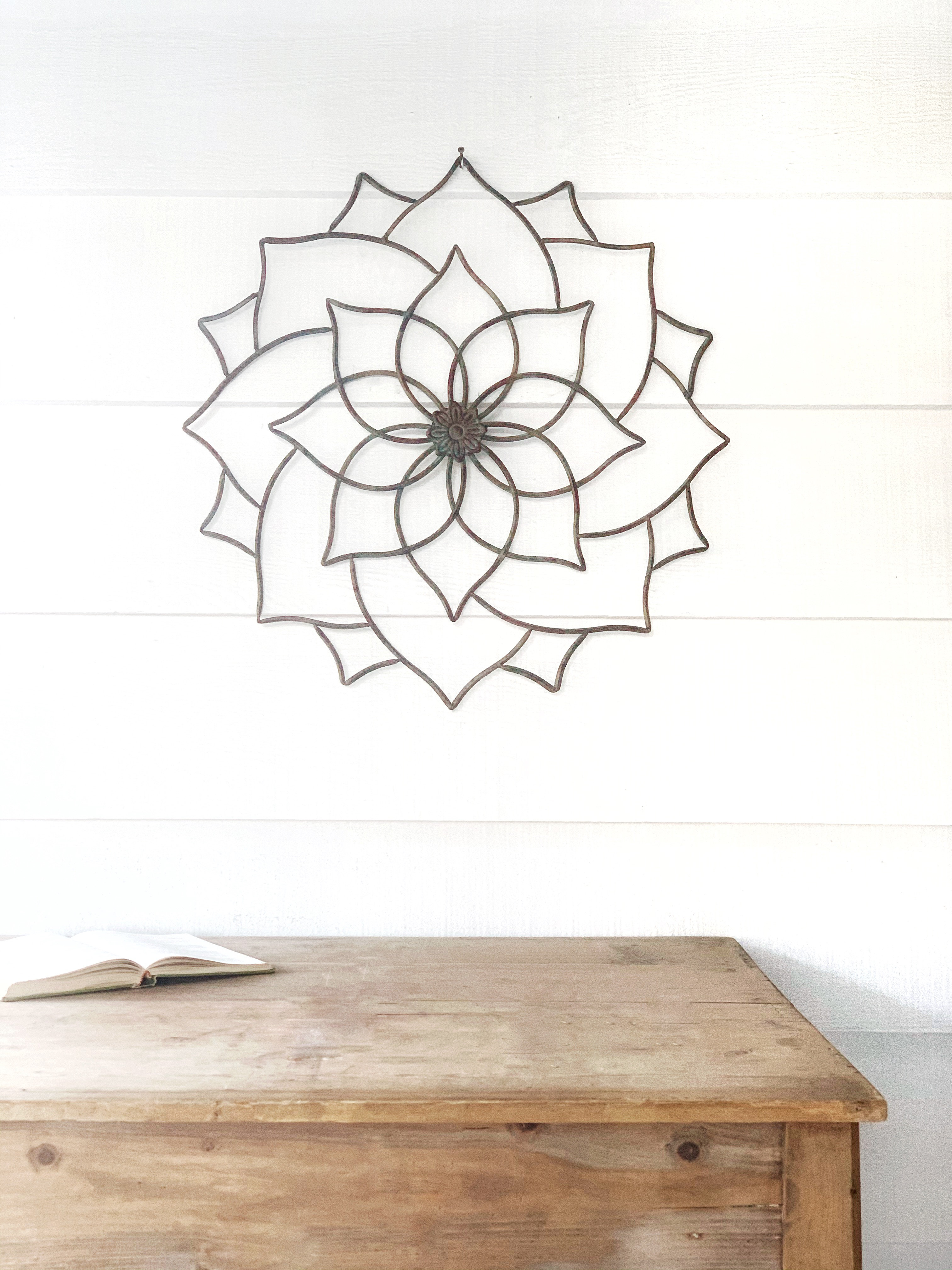 Bungalow Rose Handmade Boho Plants & Flowers Wall Decor on Metal ...