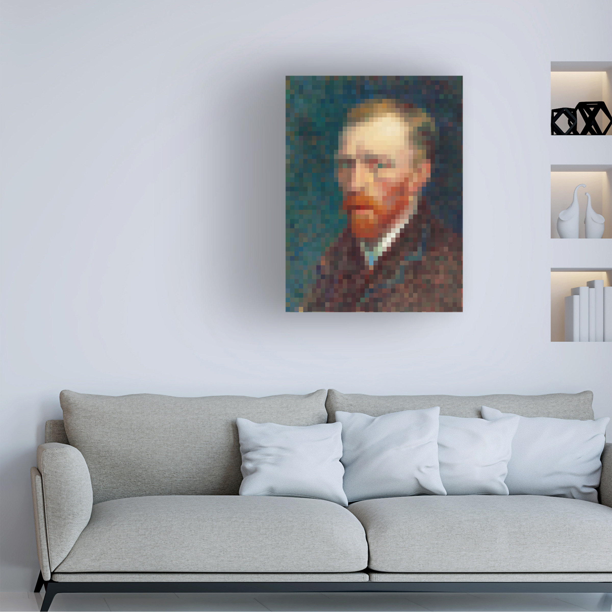 Trademark Fine Art Modern & Contemporary " Pixelated Van Gogh " on ...